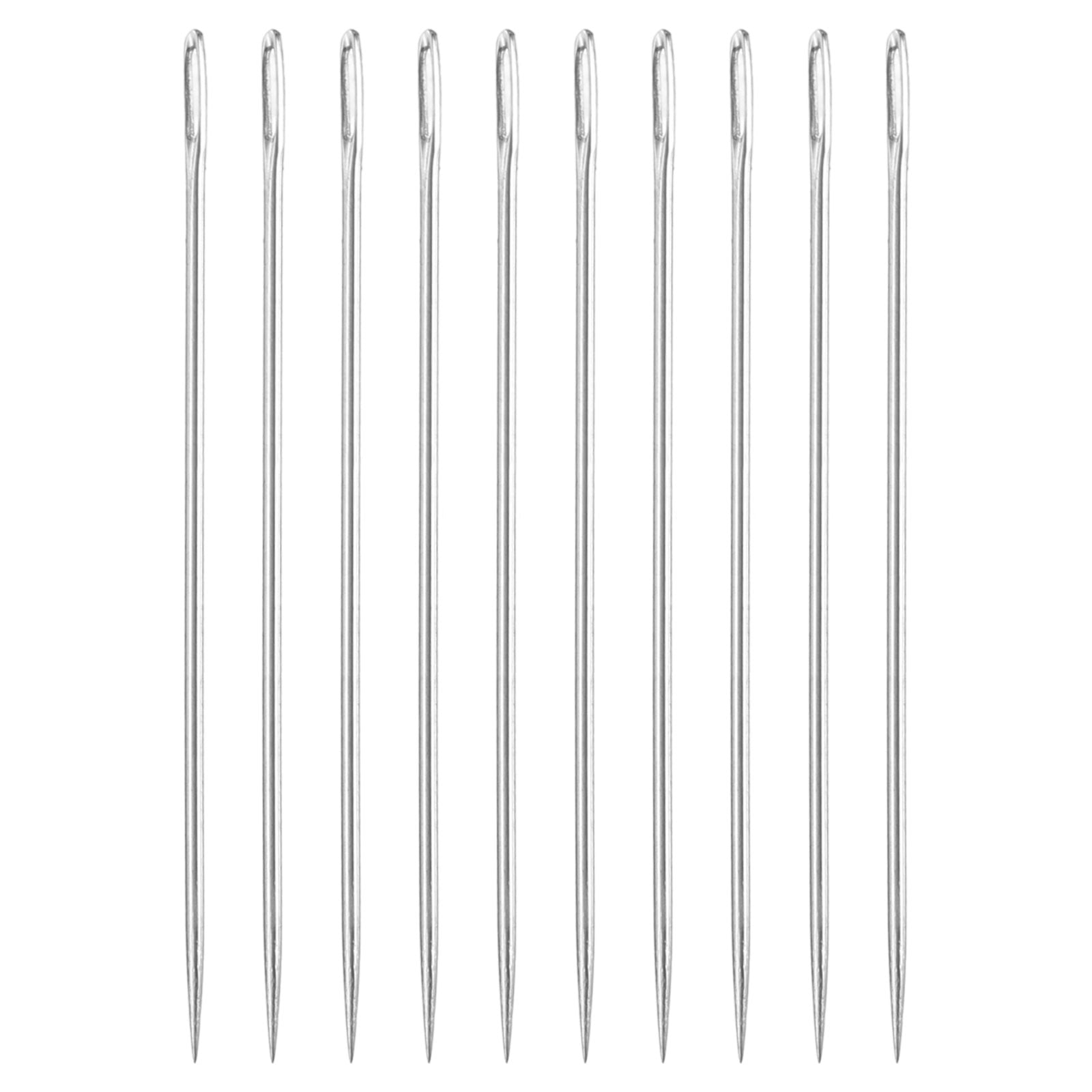 50Pcs Large Eye Needles, 2.09" 1.05mm High Carbon Iron Knitting Needles ...