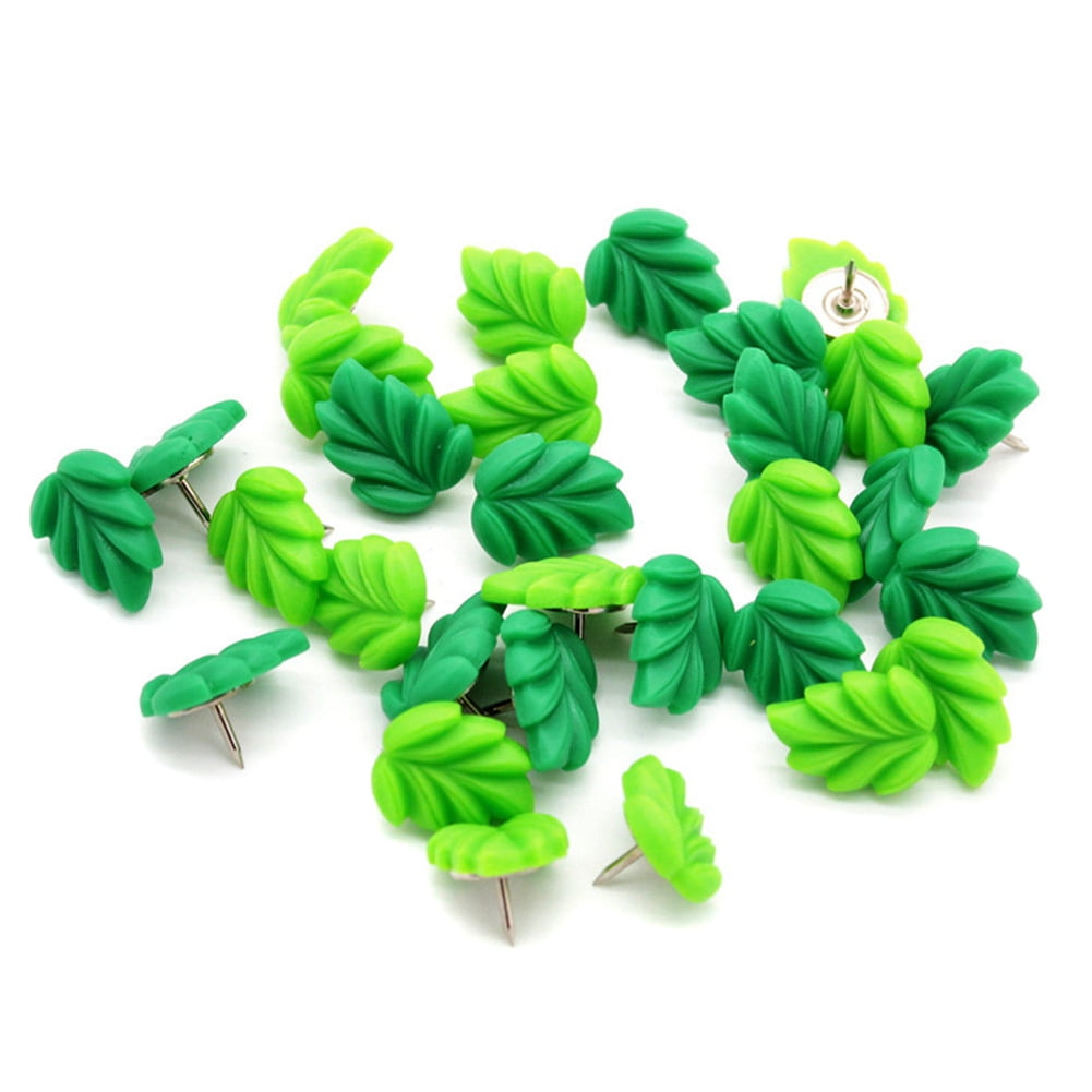 50Pcs Leaf Shape Pushpins Thumb Tacks Decorative Pushpin Thumbtacks for ...