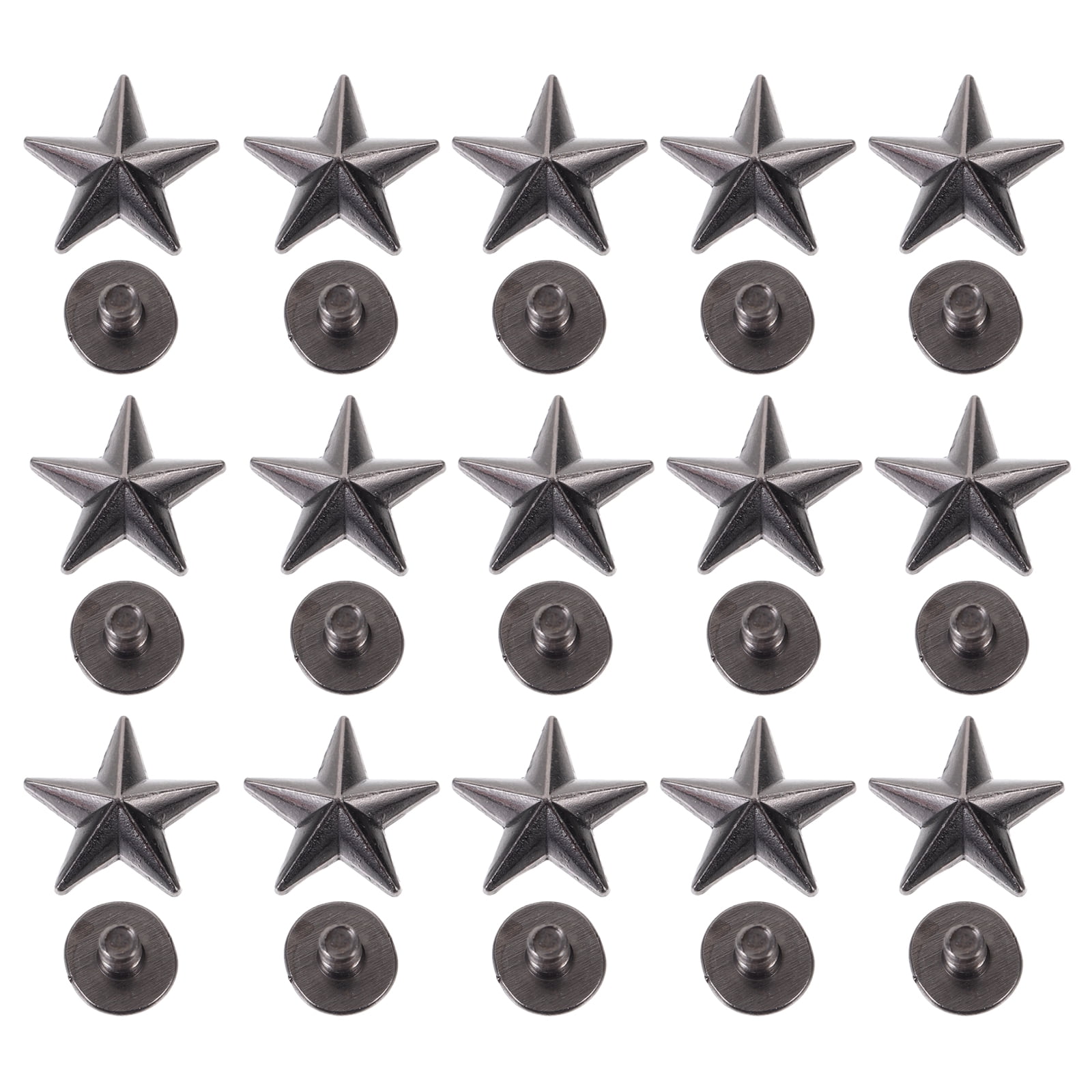50Pcs Leather Clothing Star Spikes Belt Bag DIY Alloy Spikes Punk Spike ...