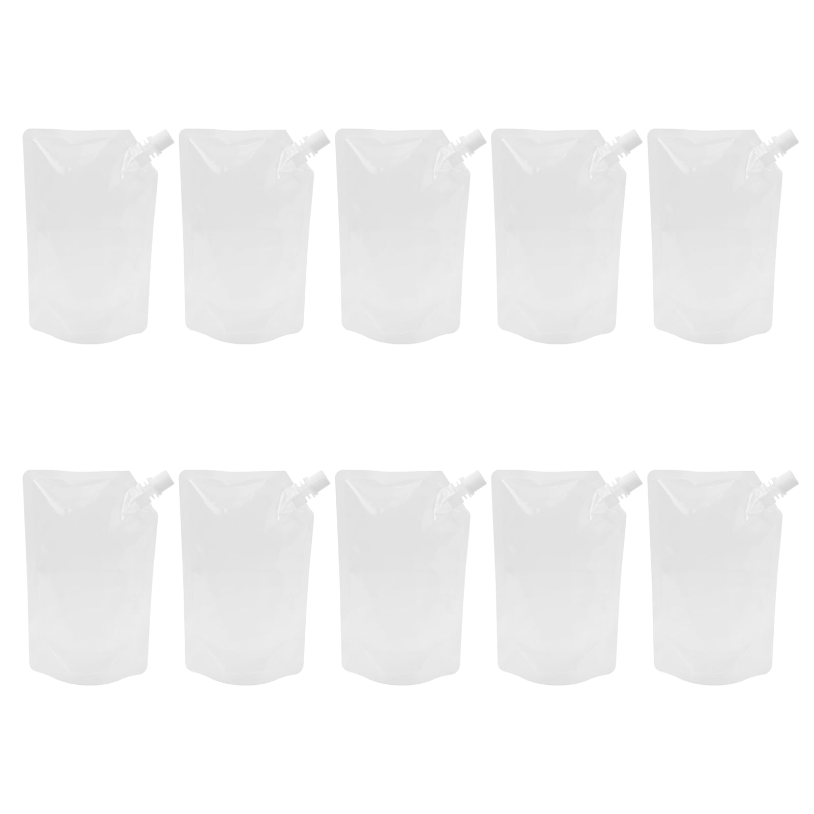 HOMEMAXS Transparent Plastic Drinks Bag for Storage with Straw Caps and ...