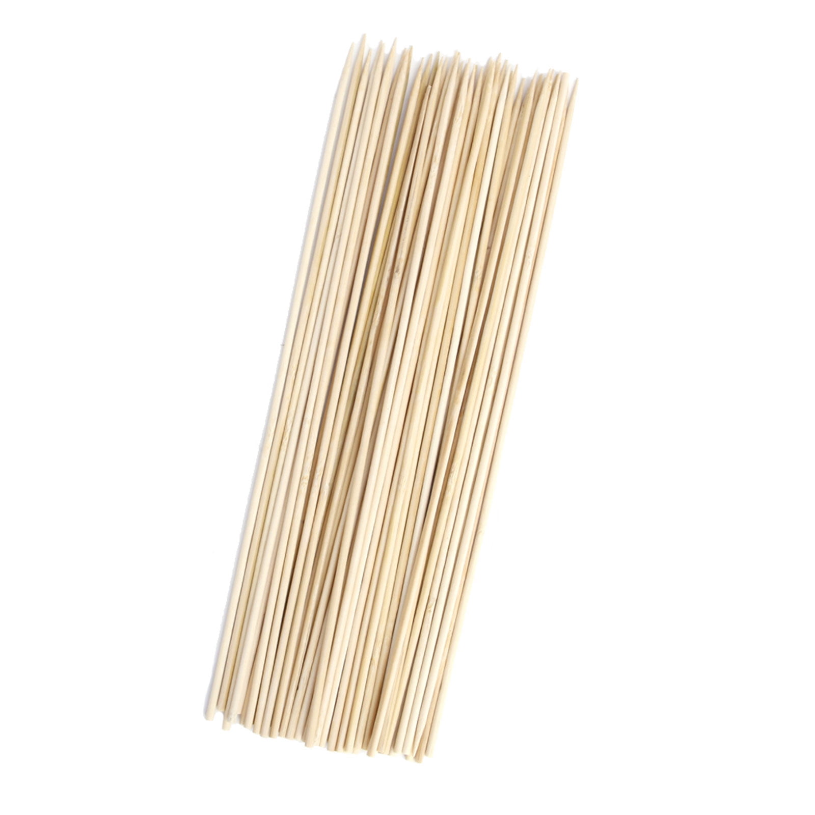 50Pcs Long Bamboo Skewers Wooden Sticks BBQ Barbecue Shish Kabob Fondue ...