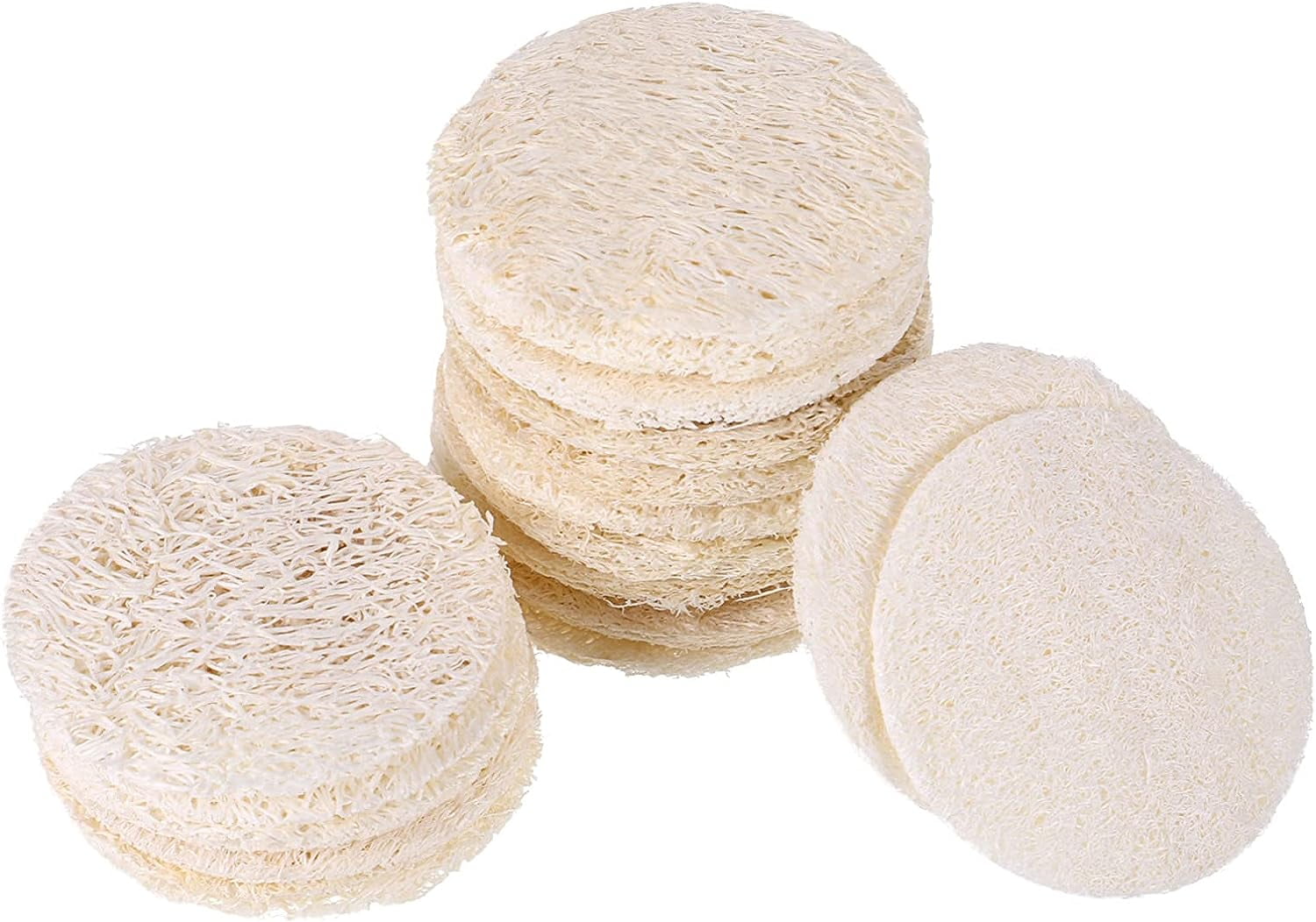 50Pcs Loofah Pads Exfoliating Scrubbing Sponges Facial Complexion Skin ...