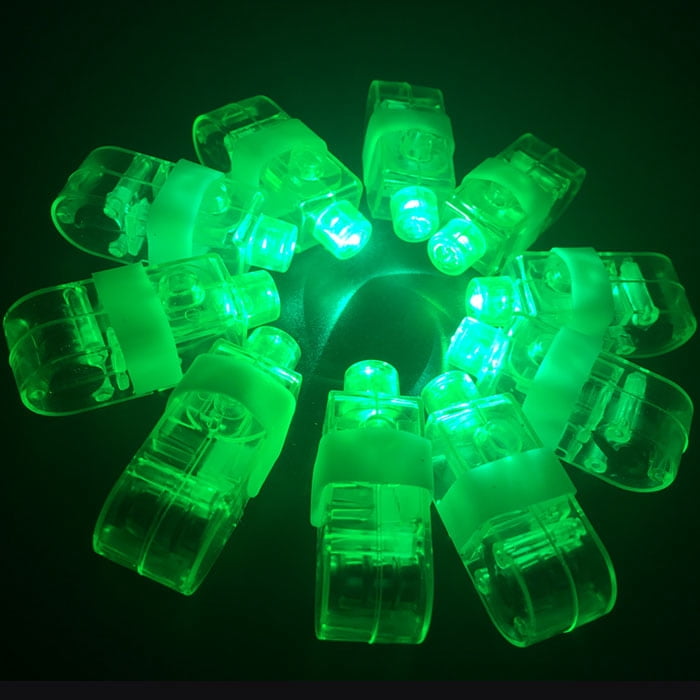50Pcs / Lot LED Finger Lights Glowing Dazzle Colour Laser Emitting ...