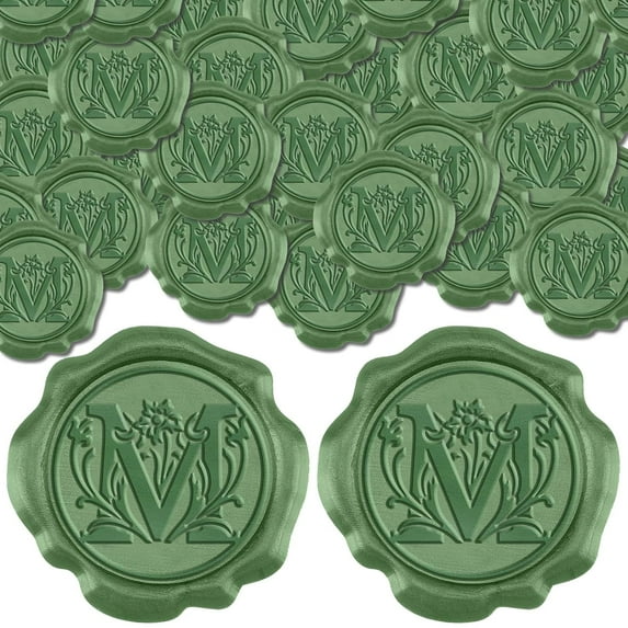 50Pcs M Letter Wax Seal Stickers Envelope Seal Stickers Wedding ...