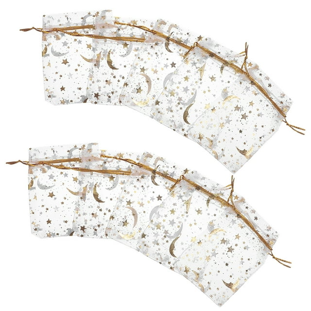 50Pcs Mesh Gift Bags Drawstring Goodie Bags Favor Bags Gift Pouch Small ...