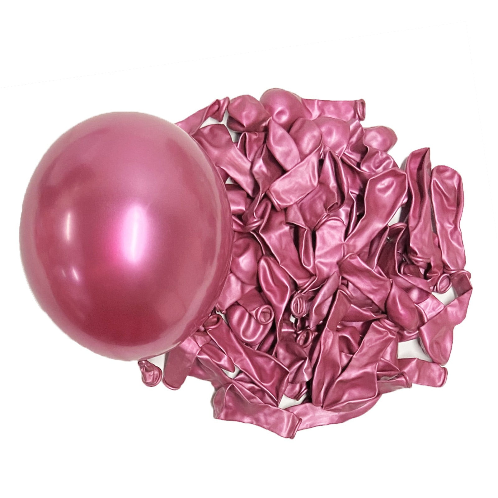50Pcs Metal Balloons Rose Gold Metalli Chrome Gold Latex Balloons ...