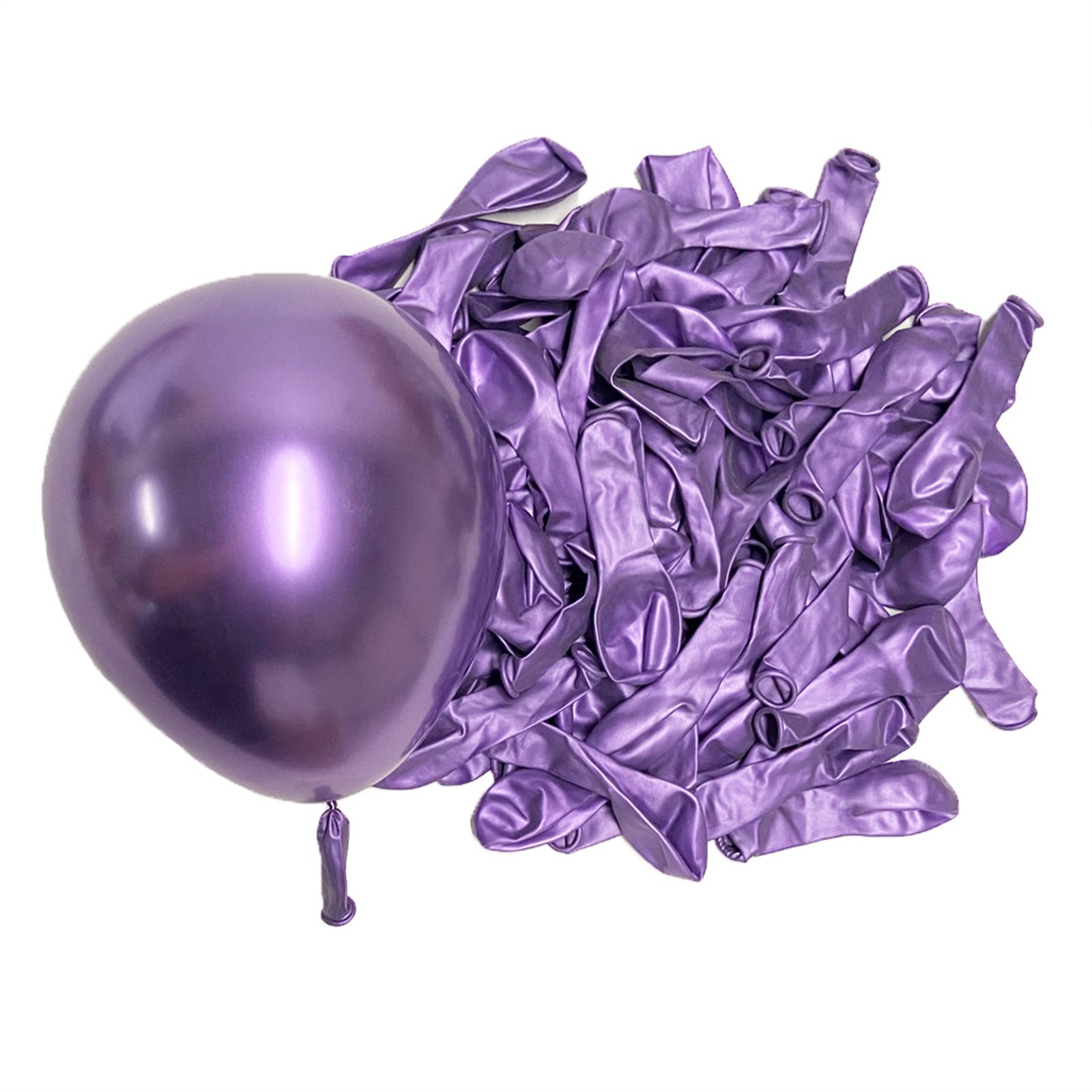 50Pcs Metal Balloons Rose Gold Metalli Chrome Gold Latex Balloons ...