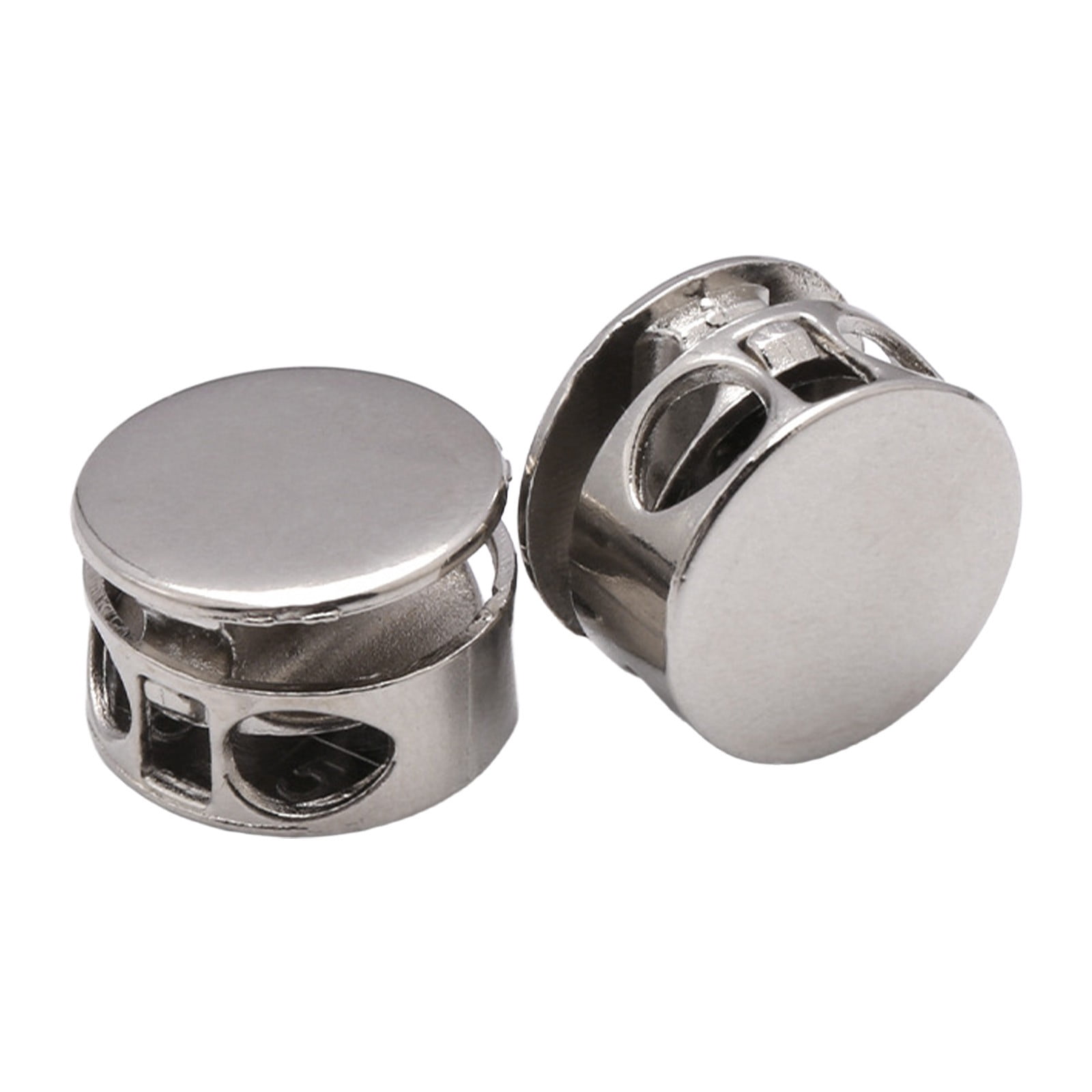 50Pcs Metal Cord Locks,Double Hole Stopper Fastener Slider Toggles End ...