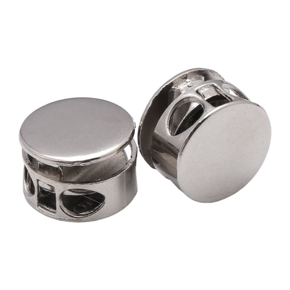50Pcs Metal Cord Locks,Double Hole Stopper Fastener Slider Toggles End ...