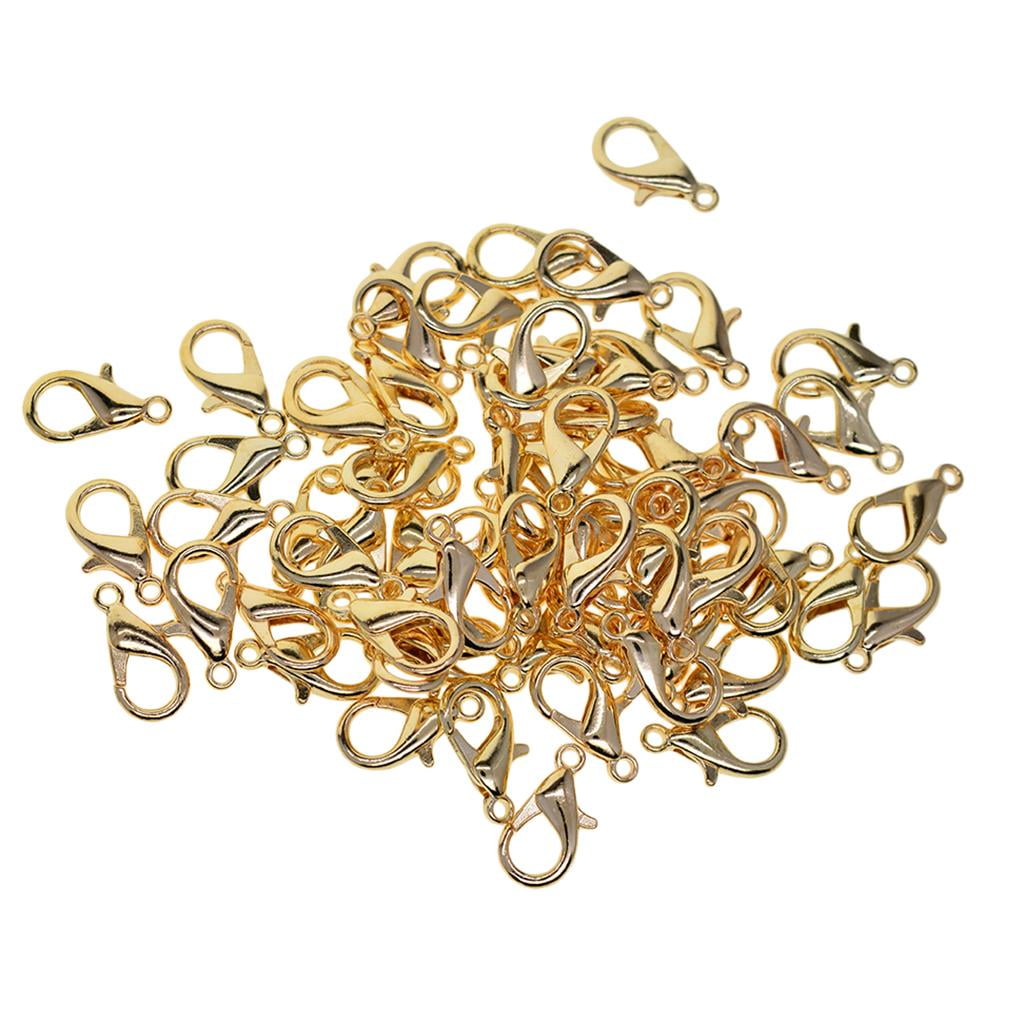 50Pcs Metal Lobster Claw Clasps Clip DIY Necklace Jewelry Finding ...