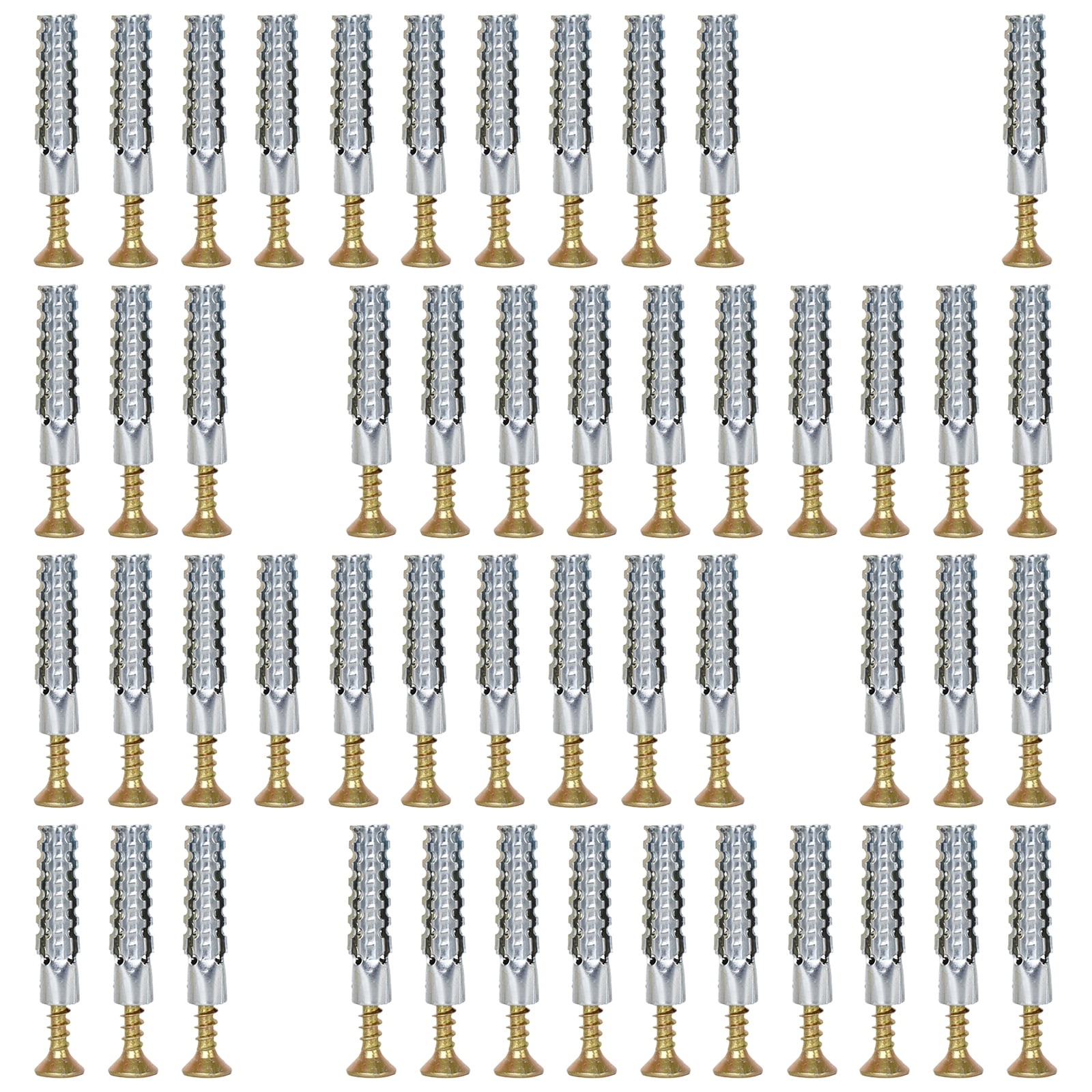 50Pcs Metal Serrated Expansion Tube Auto Tapping Screws Pipe Drilling ...