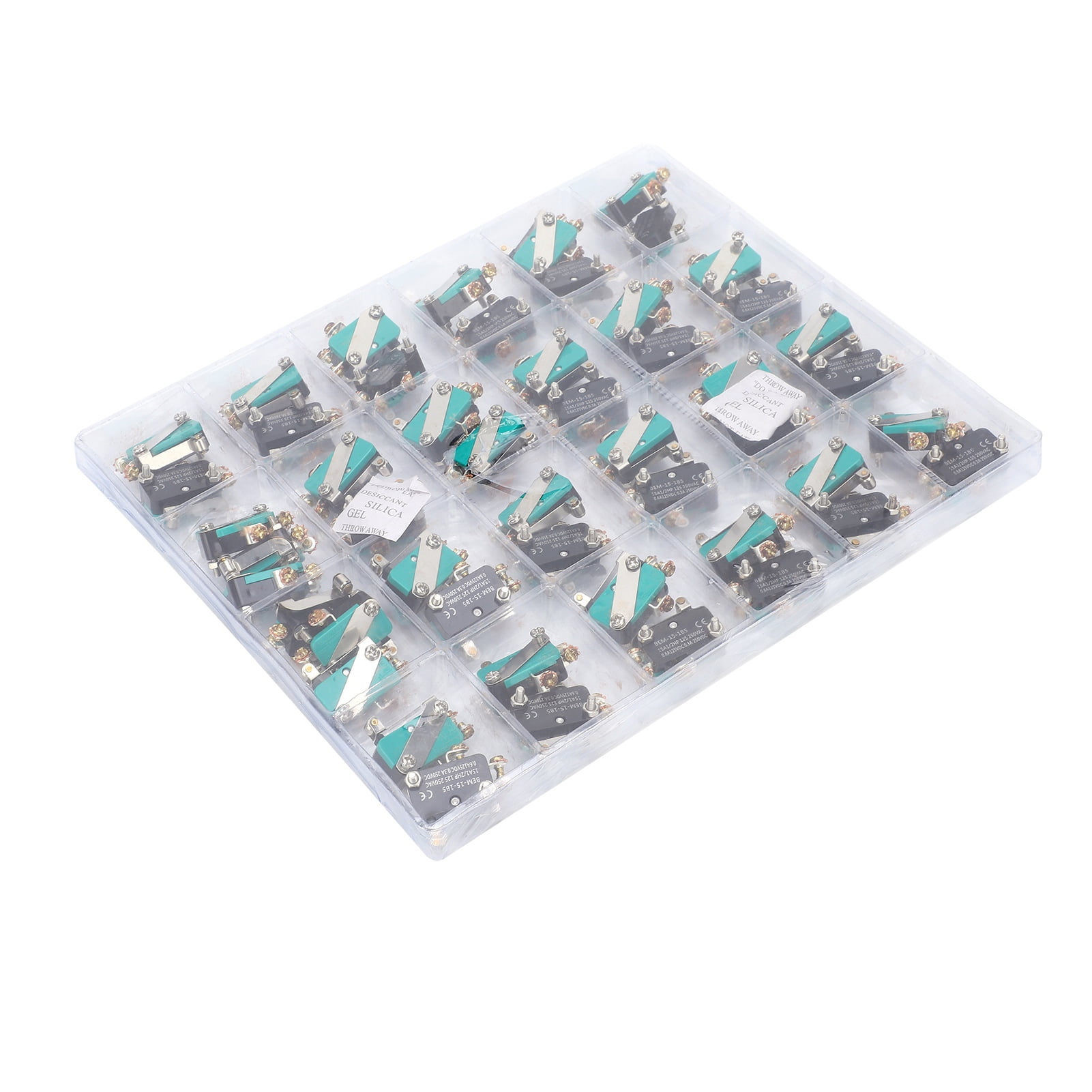 50Pcs Micro Switch Mini Self‑Resetting Single Snap‑Action Dustproof ...