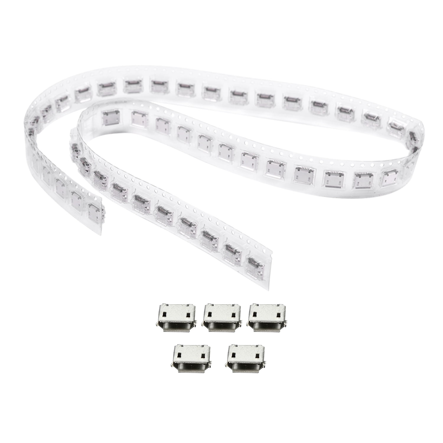 50Pcs Micro-USB Type B Female 5Pin SMT Socket Jack Connector Port PCB ...