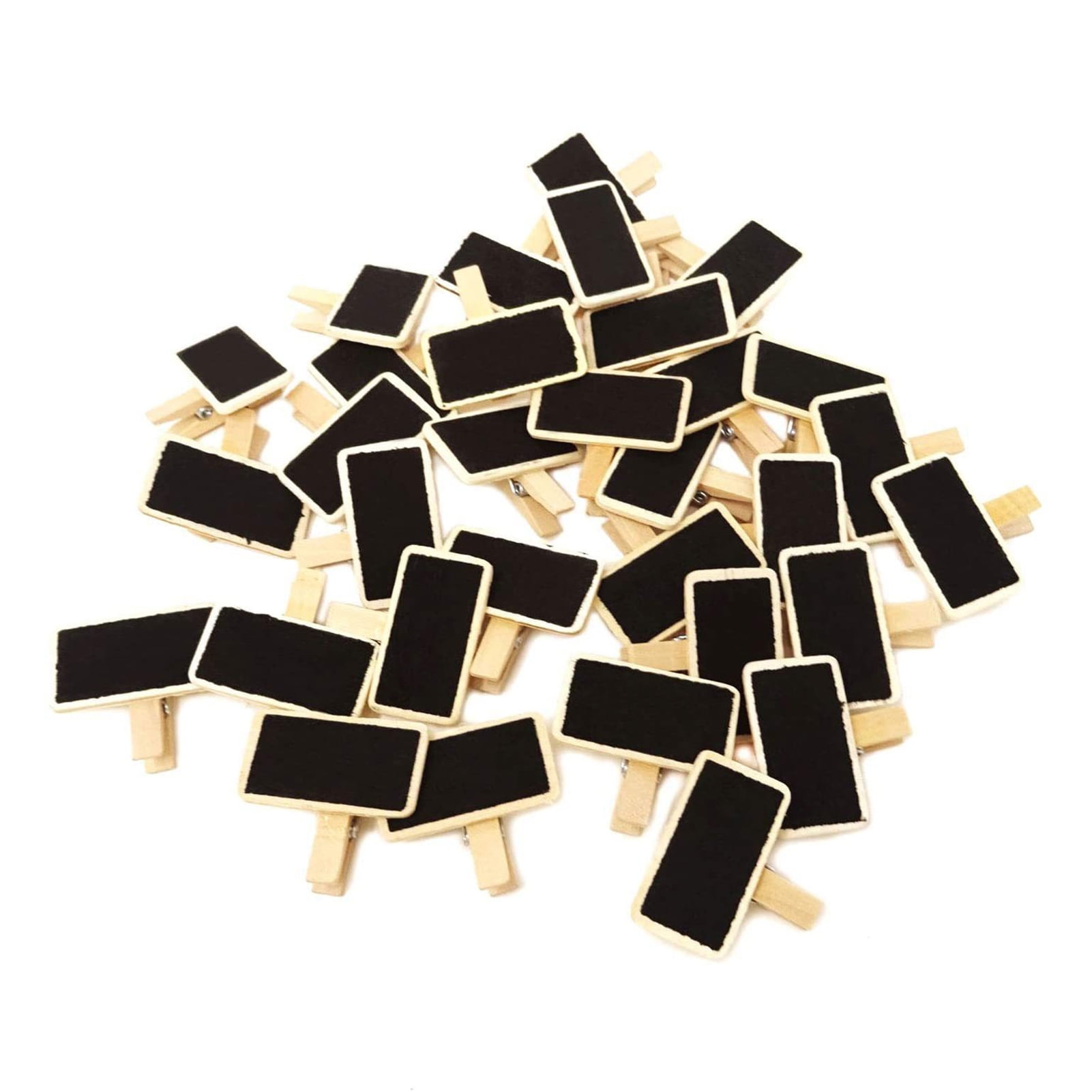 50Pcs Mini Chalkboard Signs Wooden Clip Reserved Table Signs Cute Mini ...