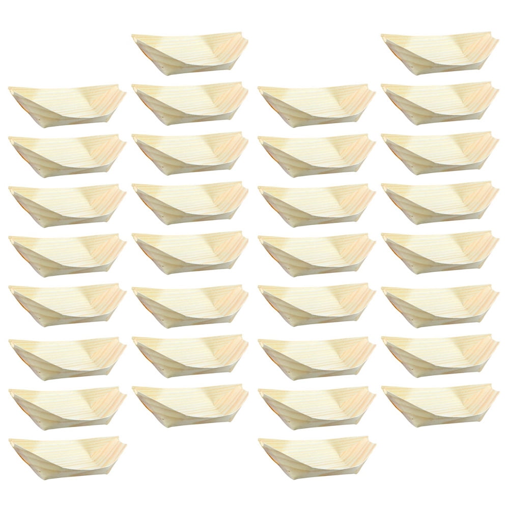 50Pcs Mini Disposable Sushi Boat Mini Sashimi Serving Dish Boat Shape ...