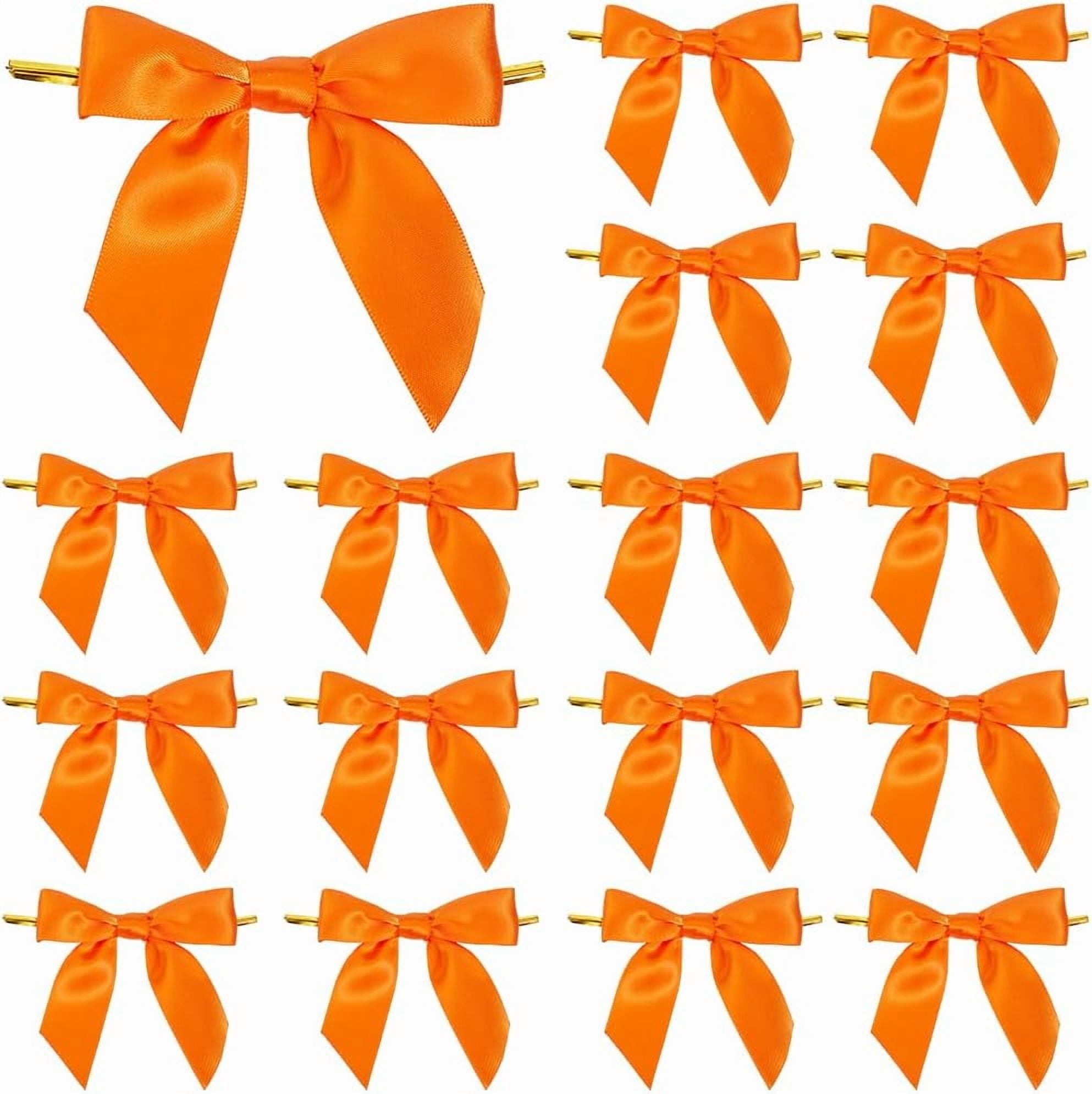 50Pcs Mini Gift Wrapping Bows Pink Ribbon Bowknot 3 Inch Craft ...