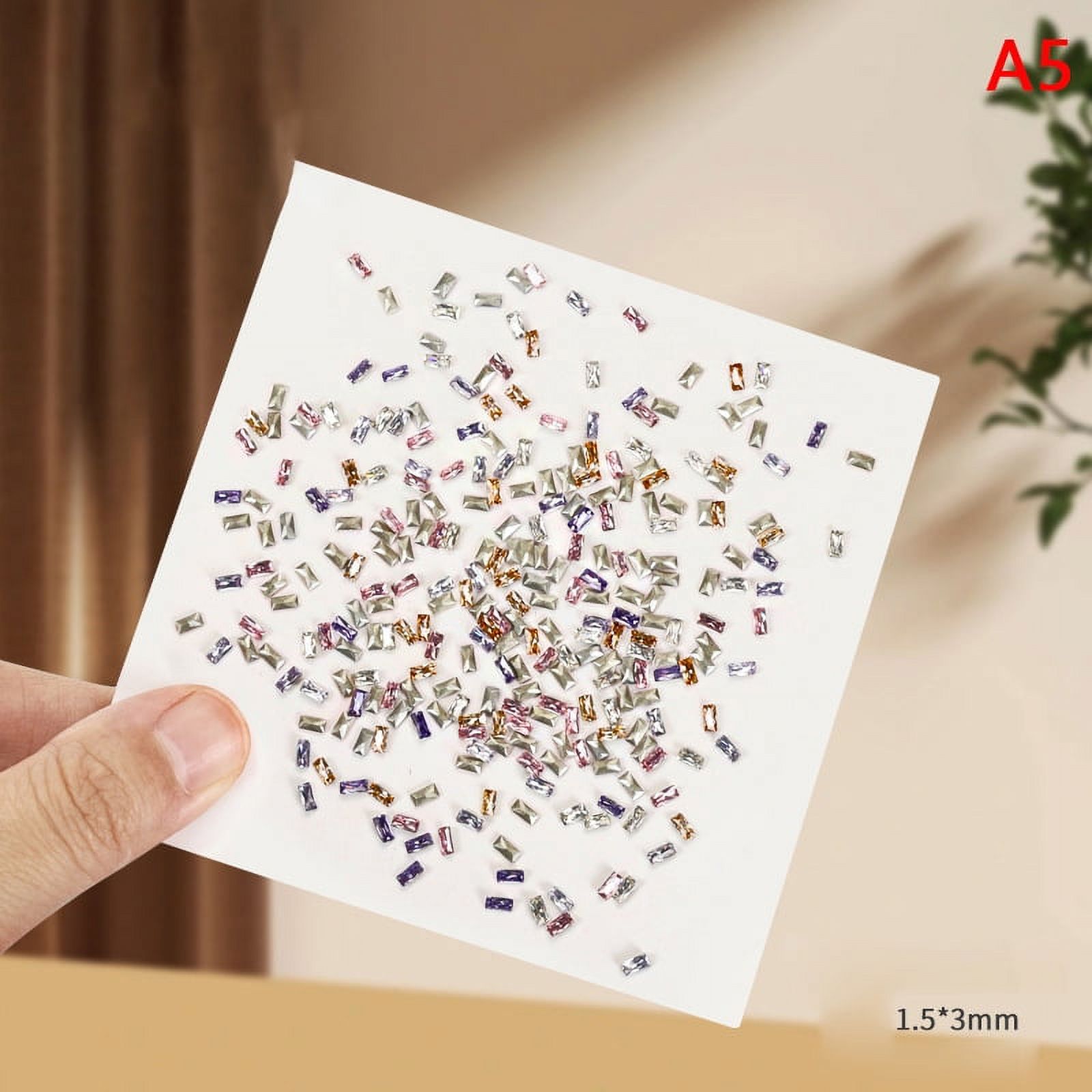 50Pcs Mini Shaped Crystal Diamond Nail Decorations Flat Bottomed ...