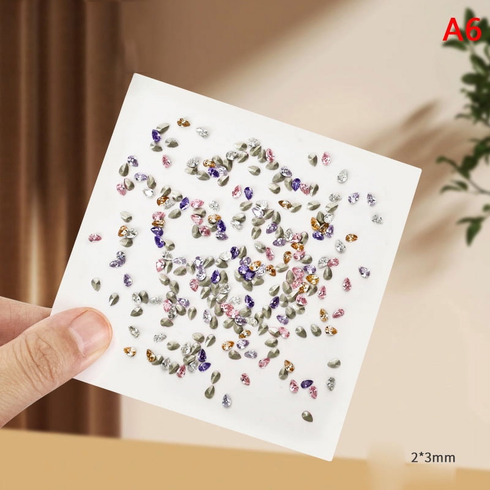 50Pcs Mini Shaped Crystal Diamond Nail Decorations Flat Bottomed ...