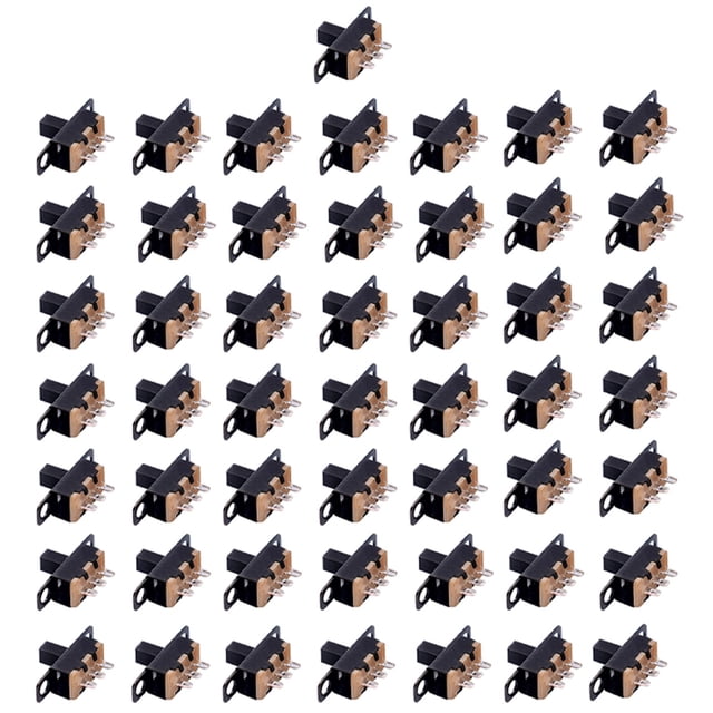 50Pcs Mini Slide Switch Panel Mount 2 Position 3 Pin Solder Lug Pin On ...
