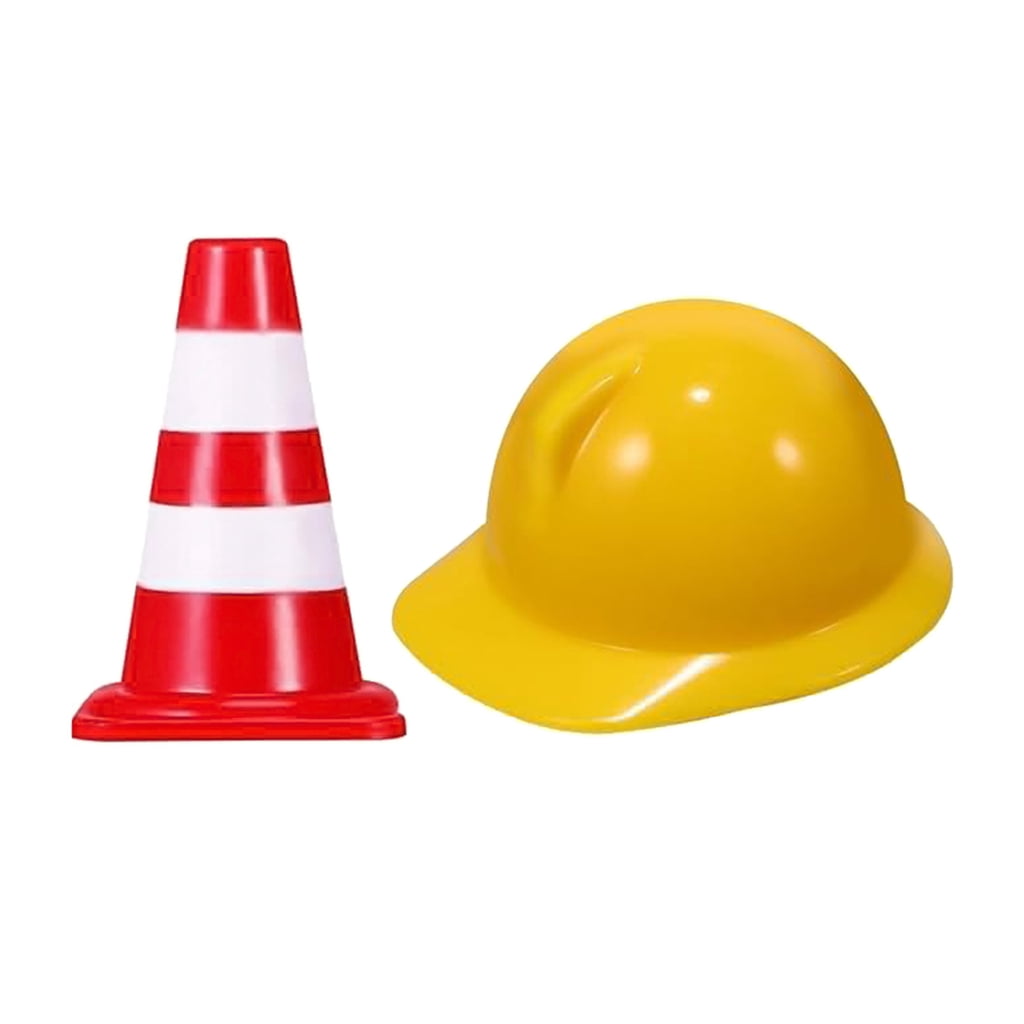 50Pcs Mini Traffic Cones and 50 Safety Hats, Mini Traffic Road Signs ...
