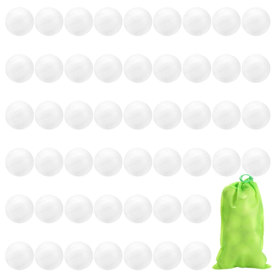 50Pcs Mini White Volleyball, Tiny Stress Balls, Foam Sports Balls with ...