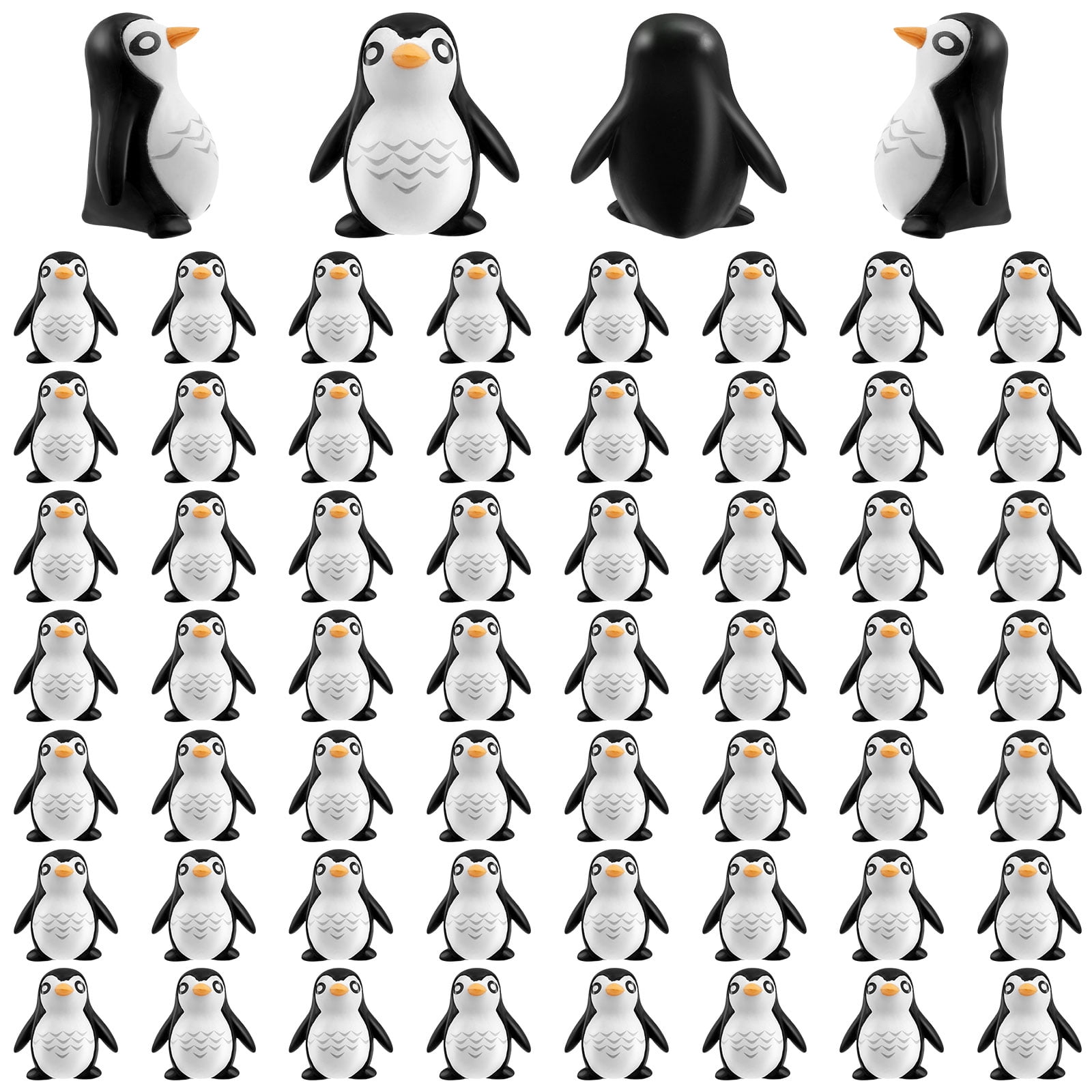 50Pcs Miniature Penguin Figurines Synthetic Resin Mini Penguins Toys ...