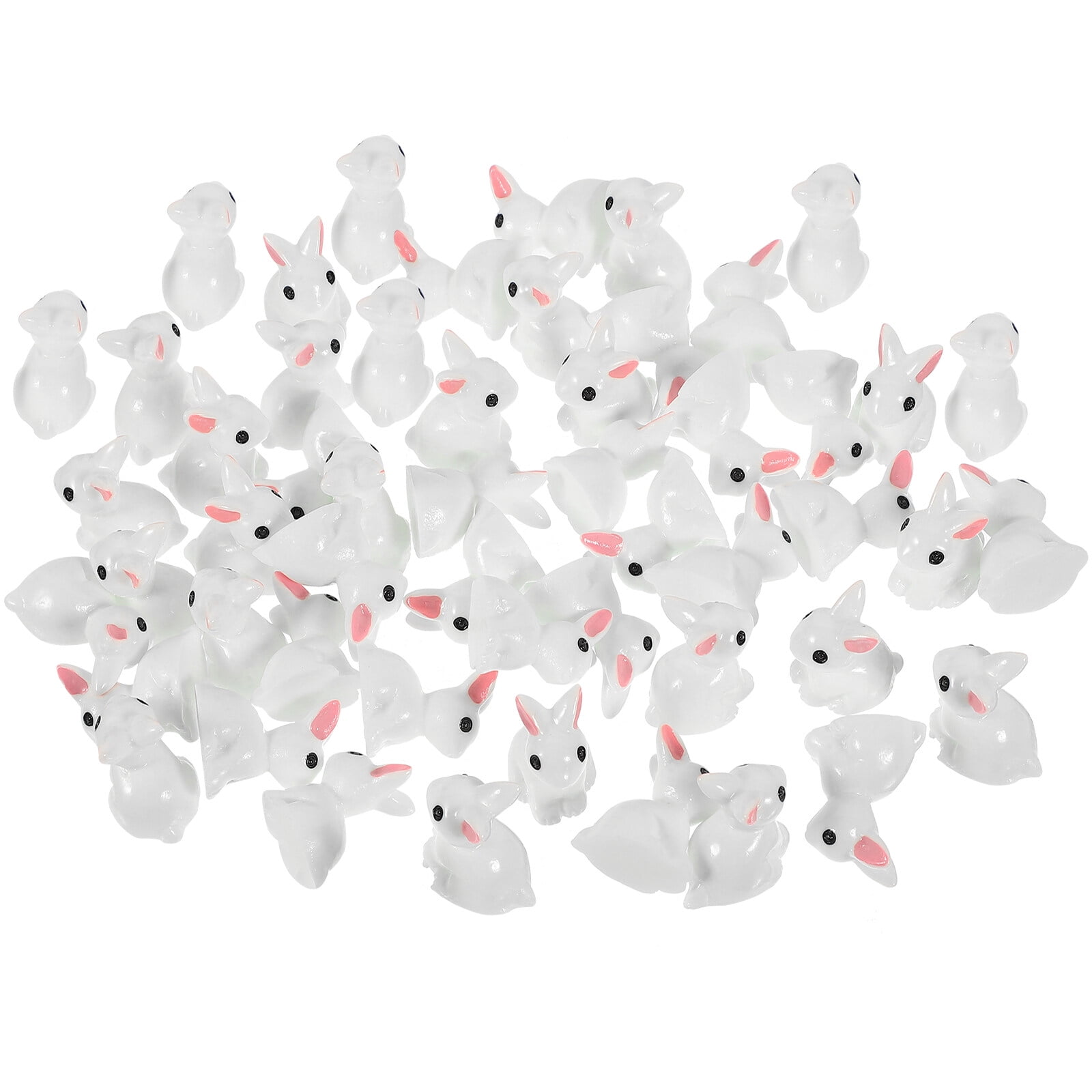50Pcs Miniature Rabbit Ornament Landscape Bunny Statue Mini Bunny ...