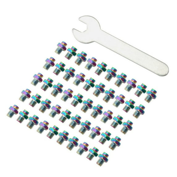 50Pcs Mtb Road Bike Pedal Studs Ultralight Titanium Alloy Stainless Steel Pedal Pin Nail-M4 Anti ...