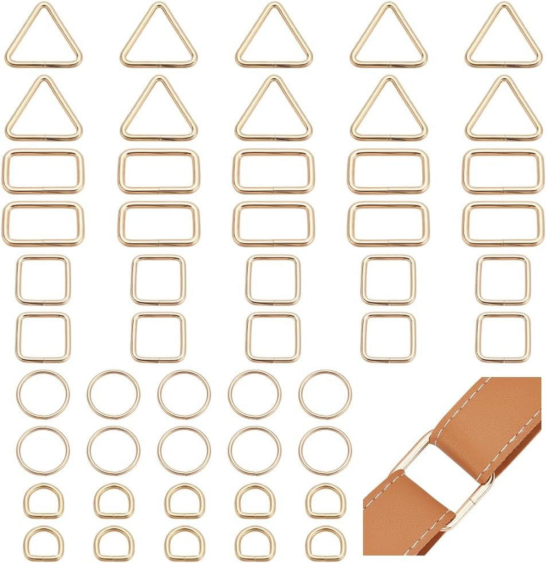 50Pcs Multi-Purpose Metal D Ring 5 Styles D-Ring Webbing Strap Hardware ...