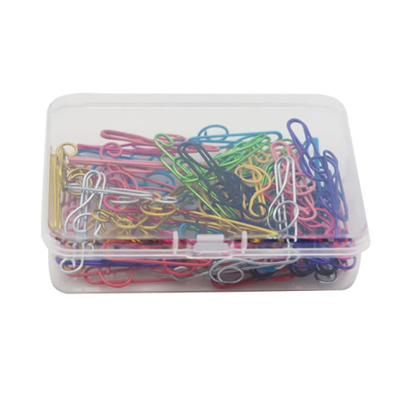 50Pcs Music Note Shape Paper Clips 40mm Small File Clips Metal Paper ...