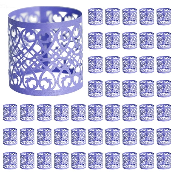 50Pcs Napkin Rings, Paper Napkin Rings, Cut Hollow-Out Napkin Rings ...
