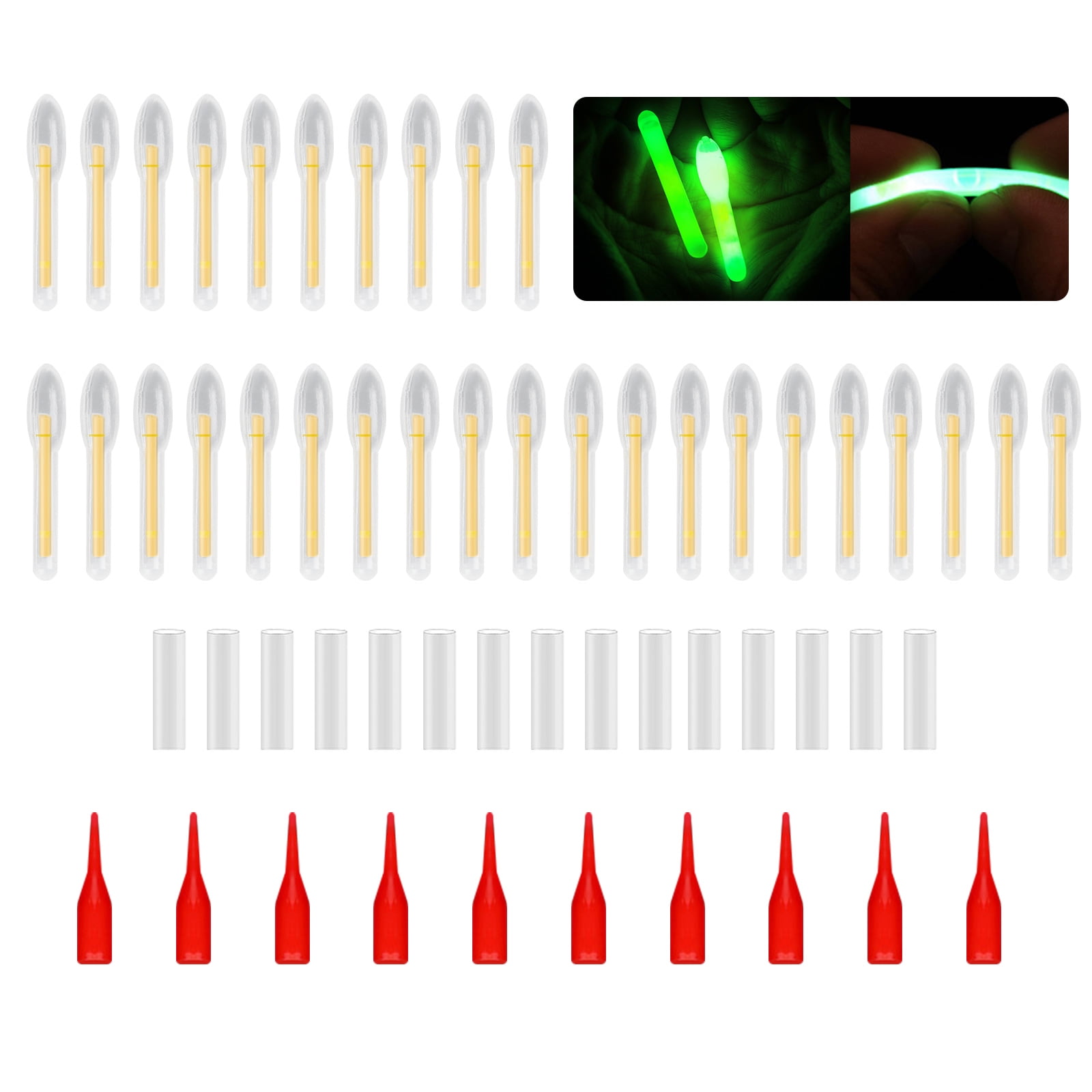 50Pcs Night Fishing Glows Stick Green Fluorescent Light Rod High ...