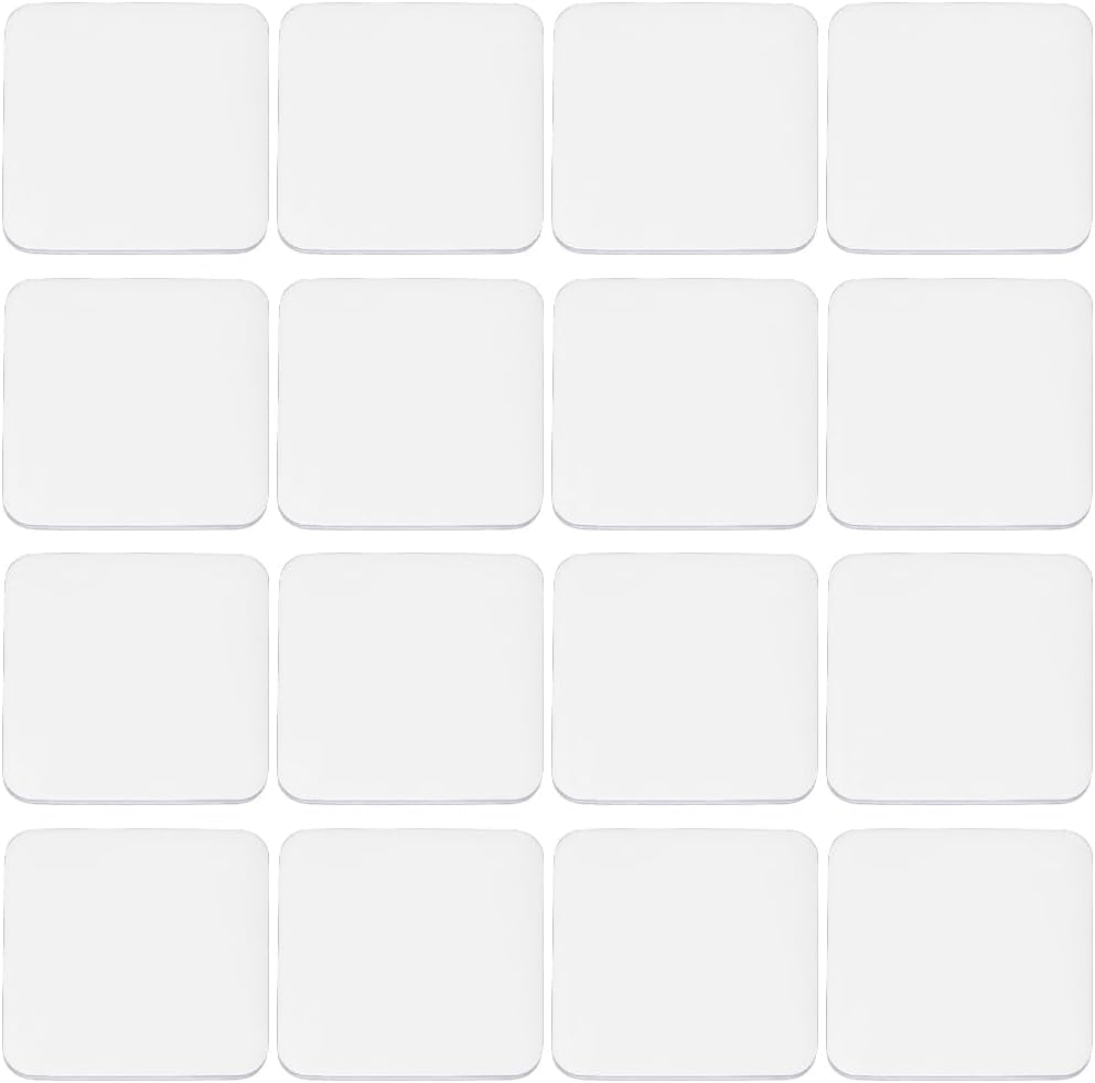 50Pcs Non-Slip Mat for Furniture Table Glass Square Soft Transparent ...