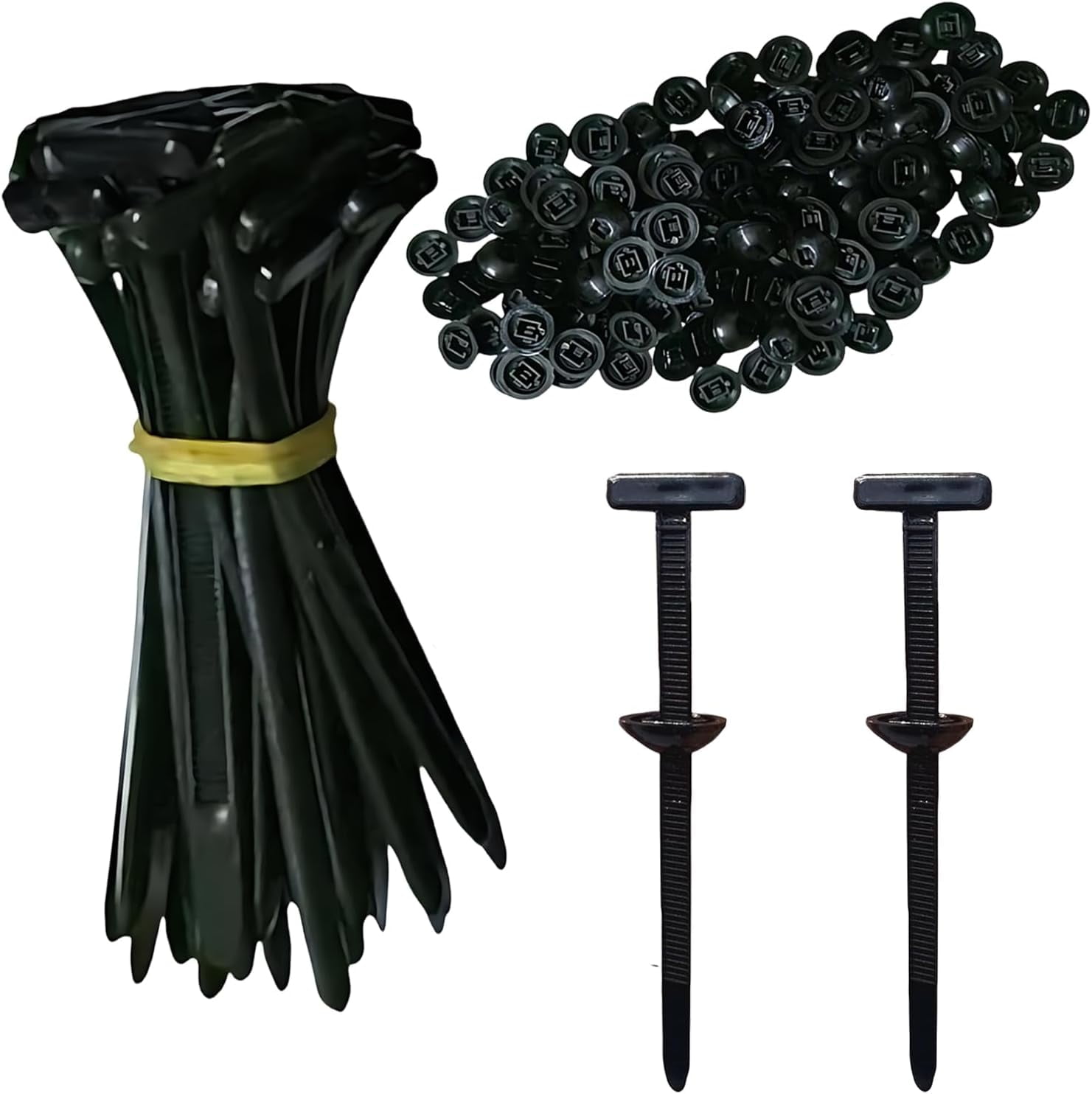 50Pcs Nylon Universal Cable Tie Buckle for Car, Locking Zip Ties Holder ...