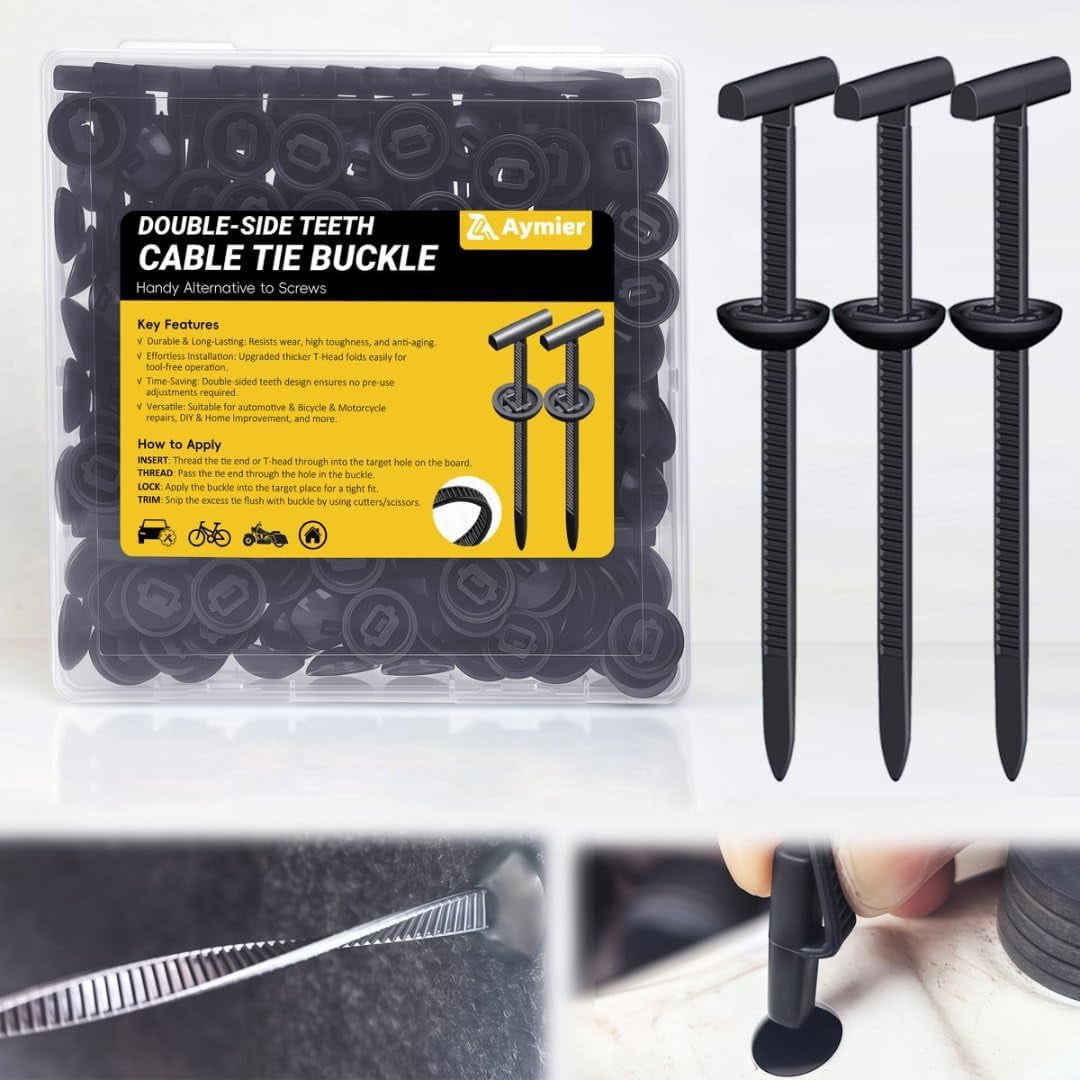 50Pcs Nylon Universal Cable Tie Buckles, 2026 Upgraded Heavy Duty ...