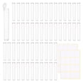50Pcs PP Plastic Storage Tube Column with 2 Sheets Rectangle Paper ...