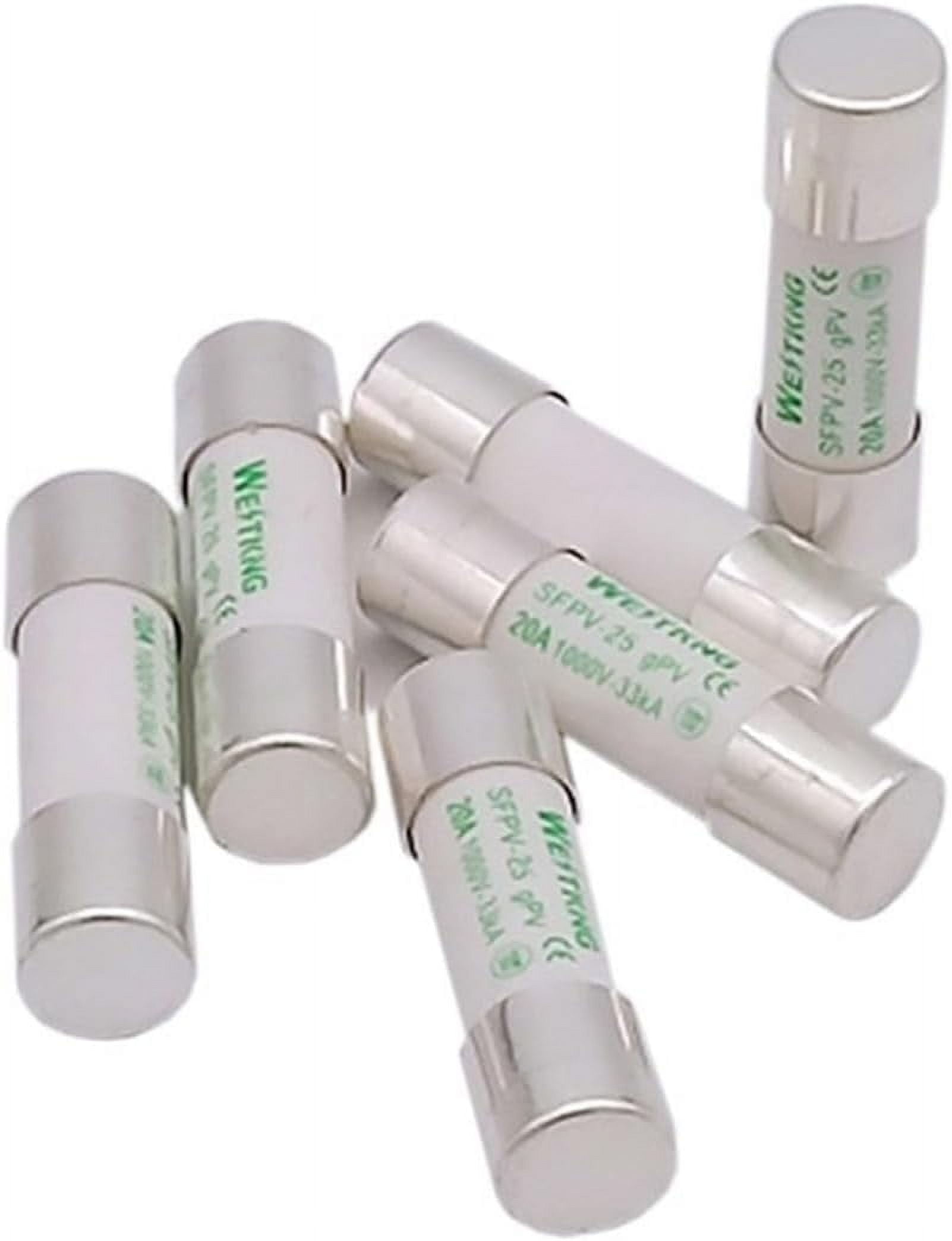 50Pcs PV Solar Fuse 1000V DC 10 * 38mm 1A 3A 5A 10A 15A 20A 25A 30A for ...