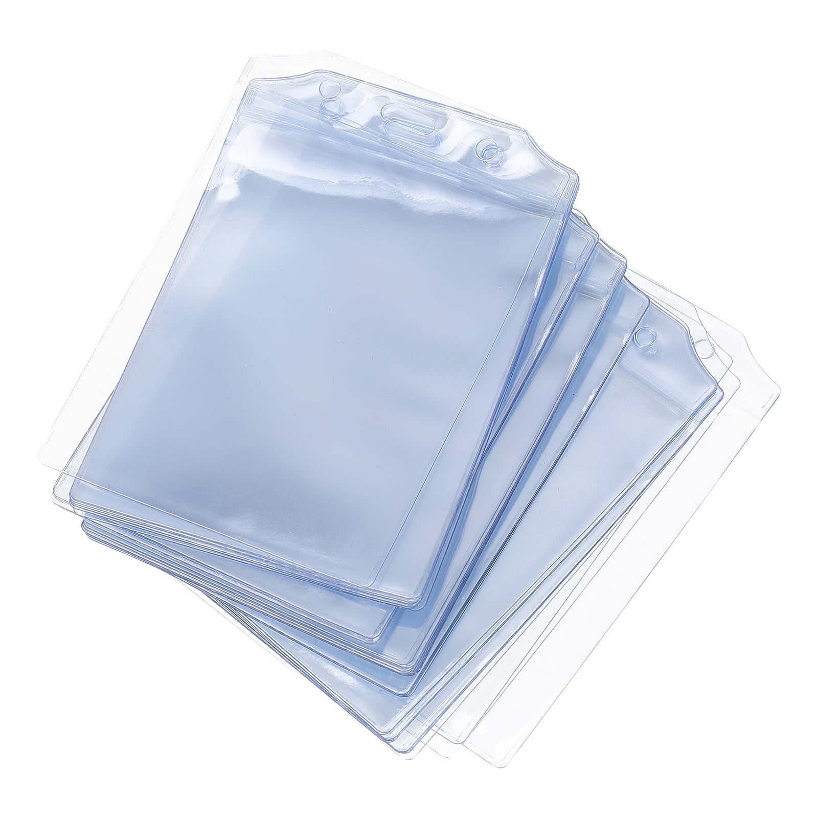 50Pcs PVC Badge Cover ID Card Cover Clear ID Cards Container ...