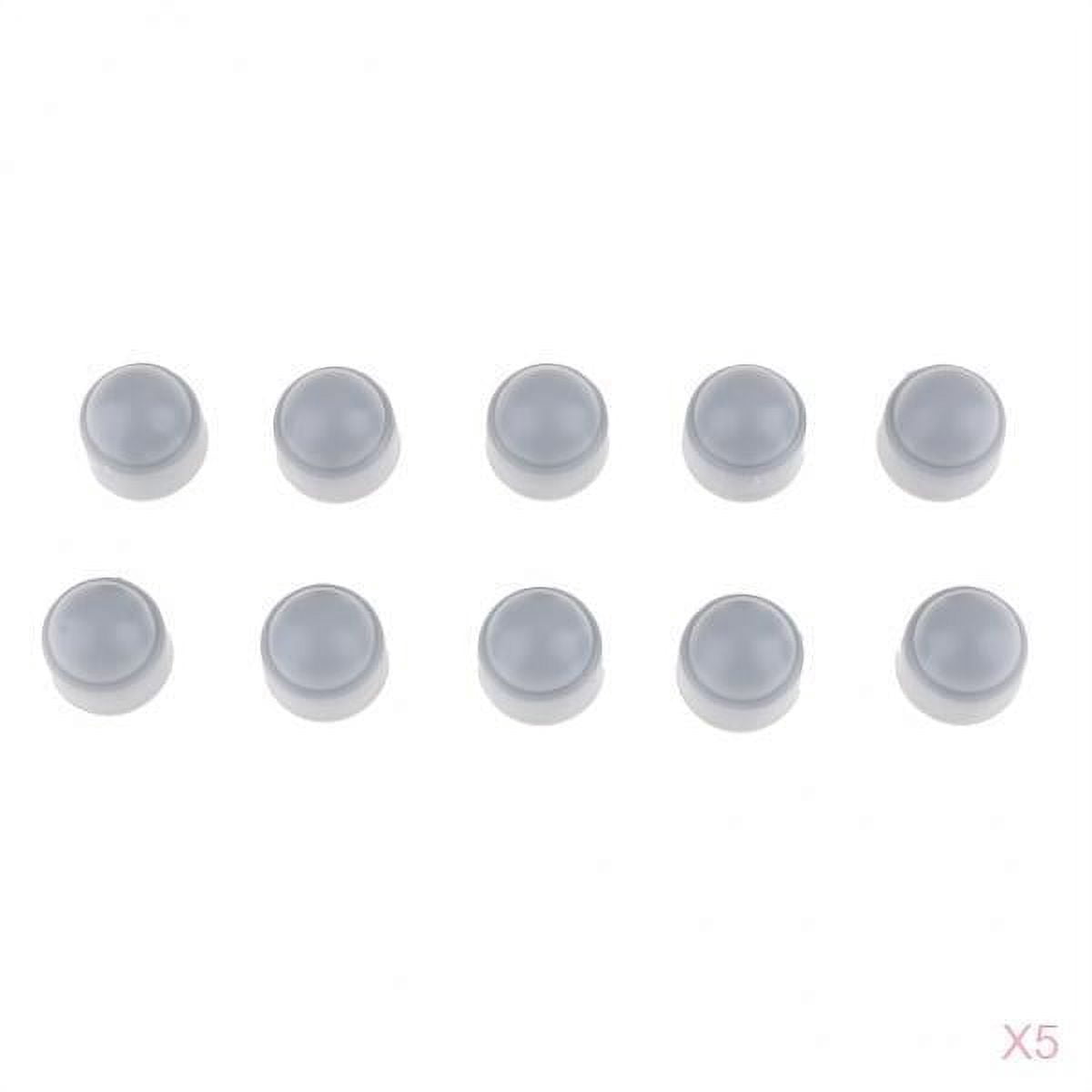 50Pcs/Pack agon Dome Screw Nut Protection Caps Cover White - Walmart.com