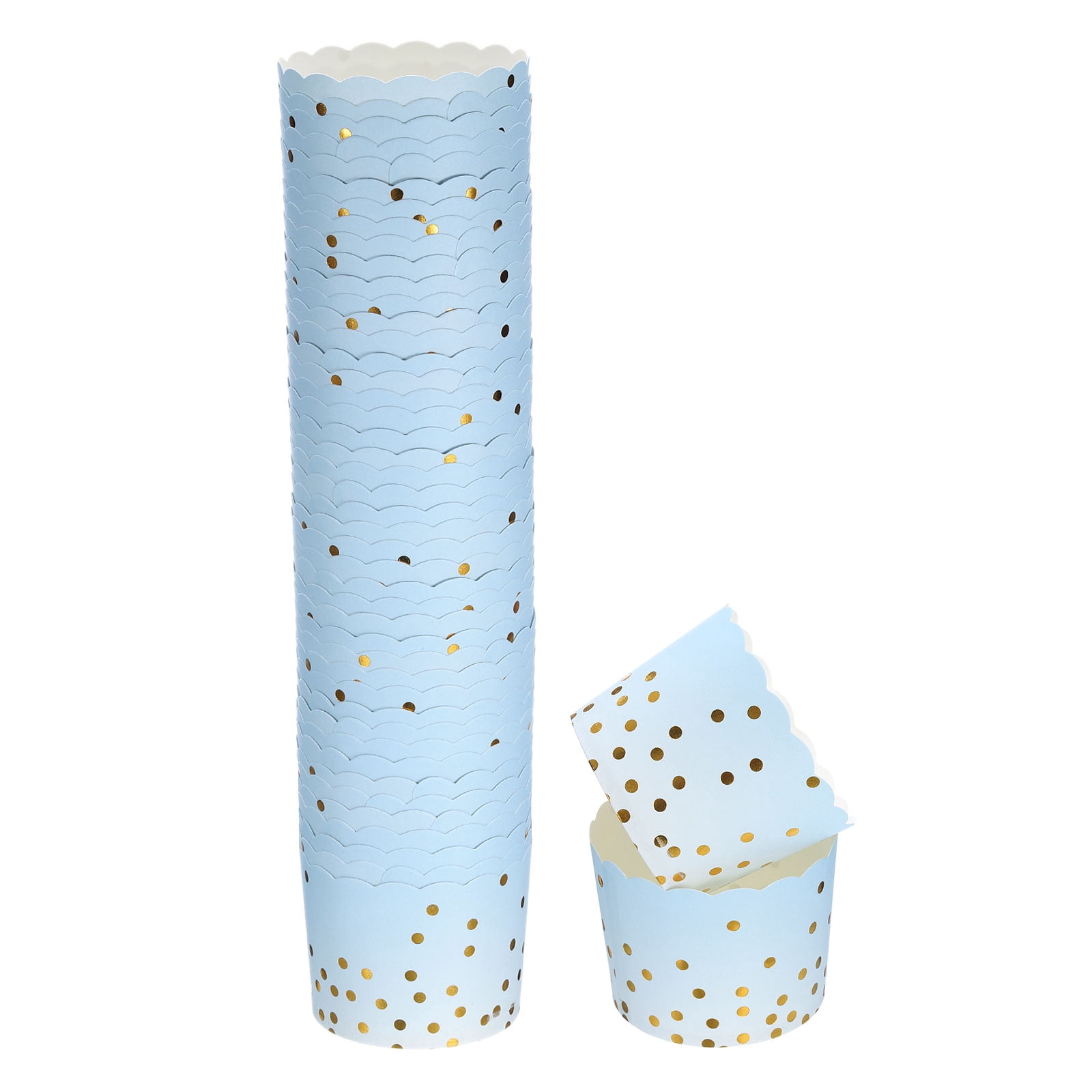 50Pcs Paper Baking Cups 6oz Cupcake Wrappers Scalloped Muffins Cases ...