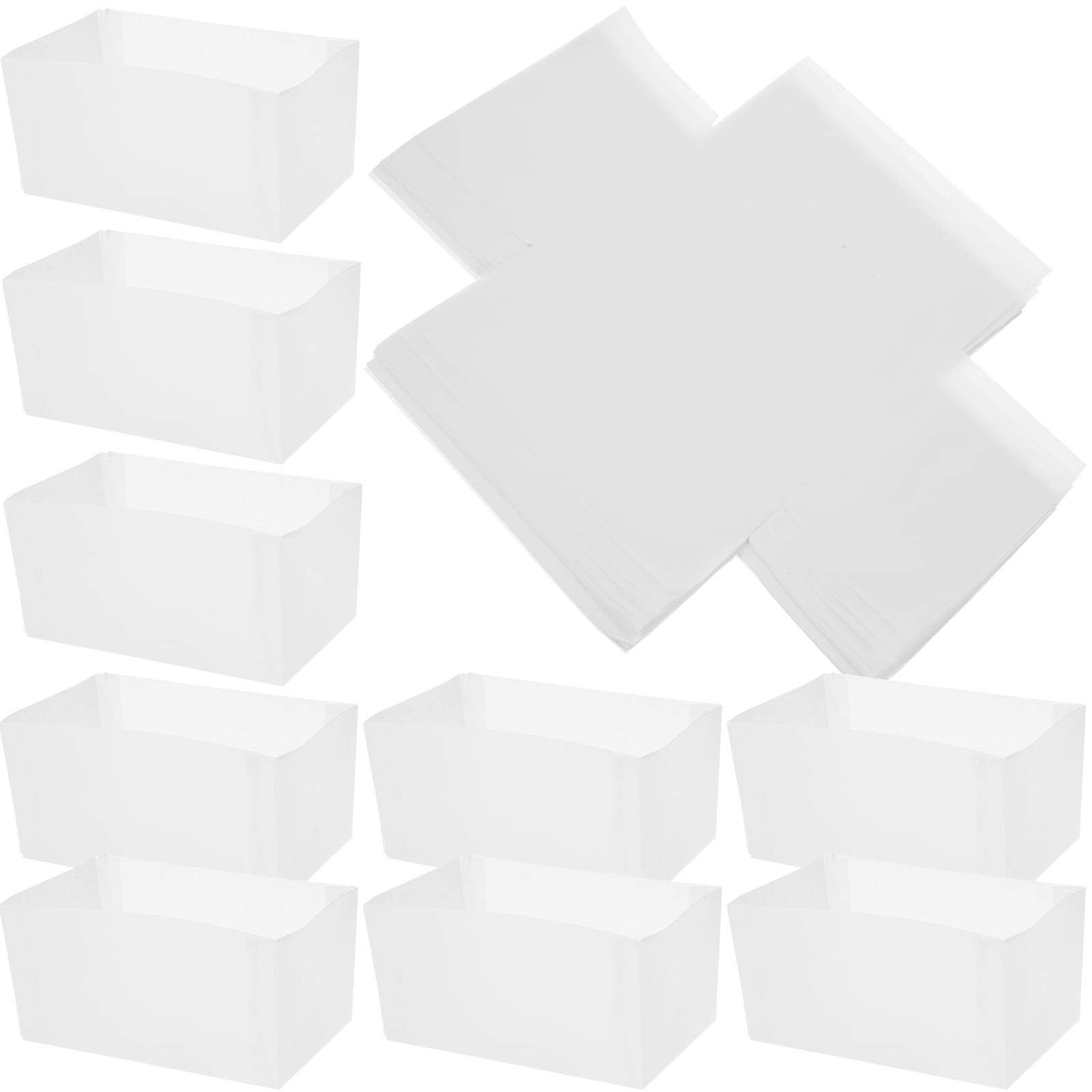 50Pcs Paper Bread Liners Toast Paper Holder Cake Making Paper Cups ...