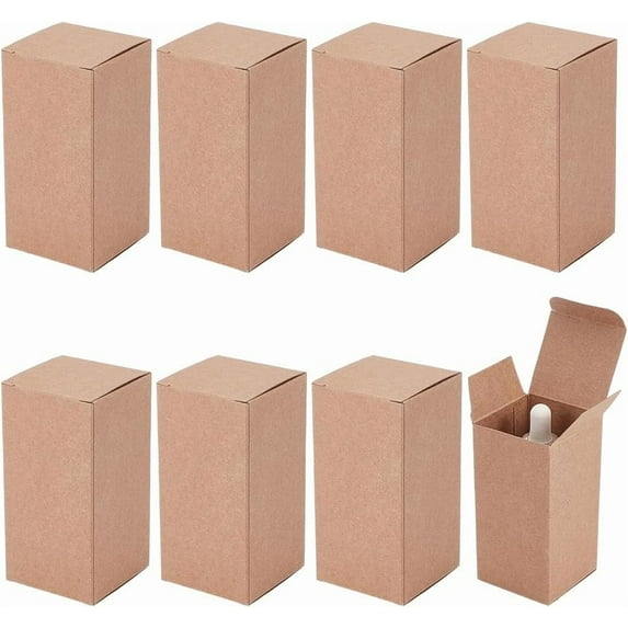 50Pcs Paper Gift Box 2x2x4Inch Kraft Paperboard Gift Box Rectangular ...