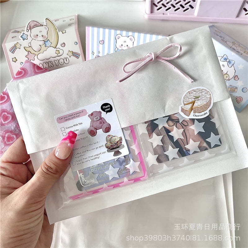 50Pcs Photos Cards Wrapping Bags Gift Cards Bags with Window Multi ...