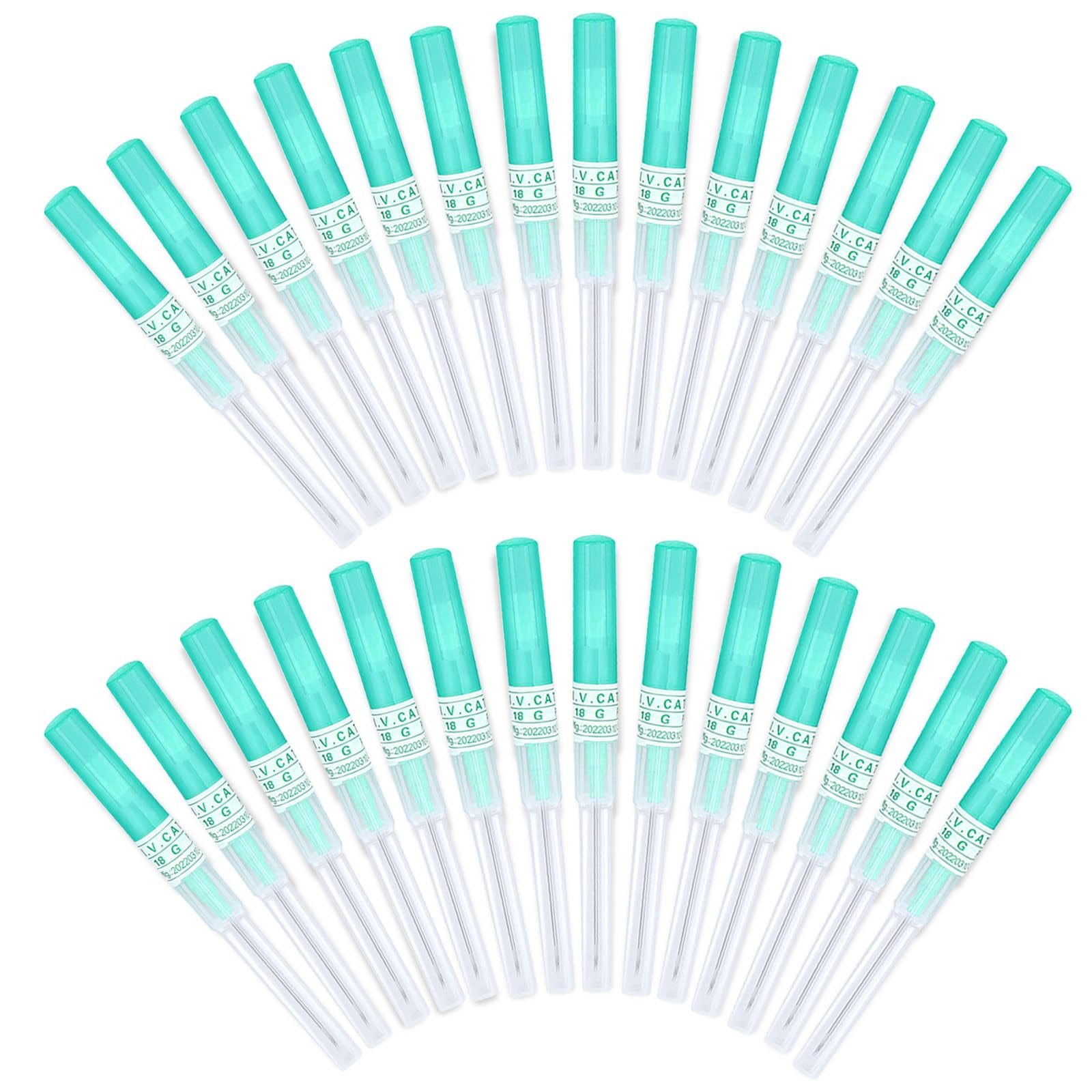 50Pcs Piercing Needles 14g 16g 18g 20g 22g IV Catheter Needles for Ear ...