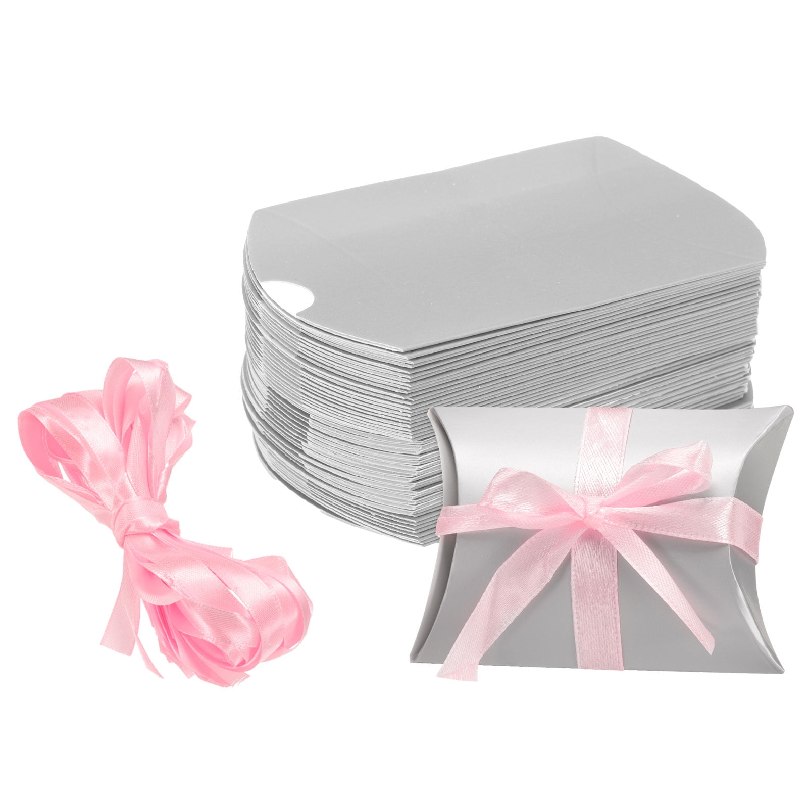 50Pcs Pillow Boxes 3.5 x 2.8 x 1 Inch Gift Boxes, Presents Paper Candy ...