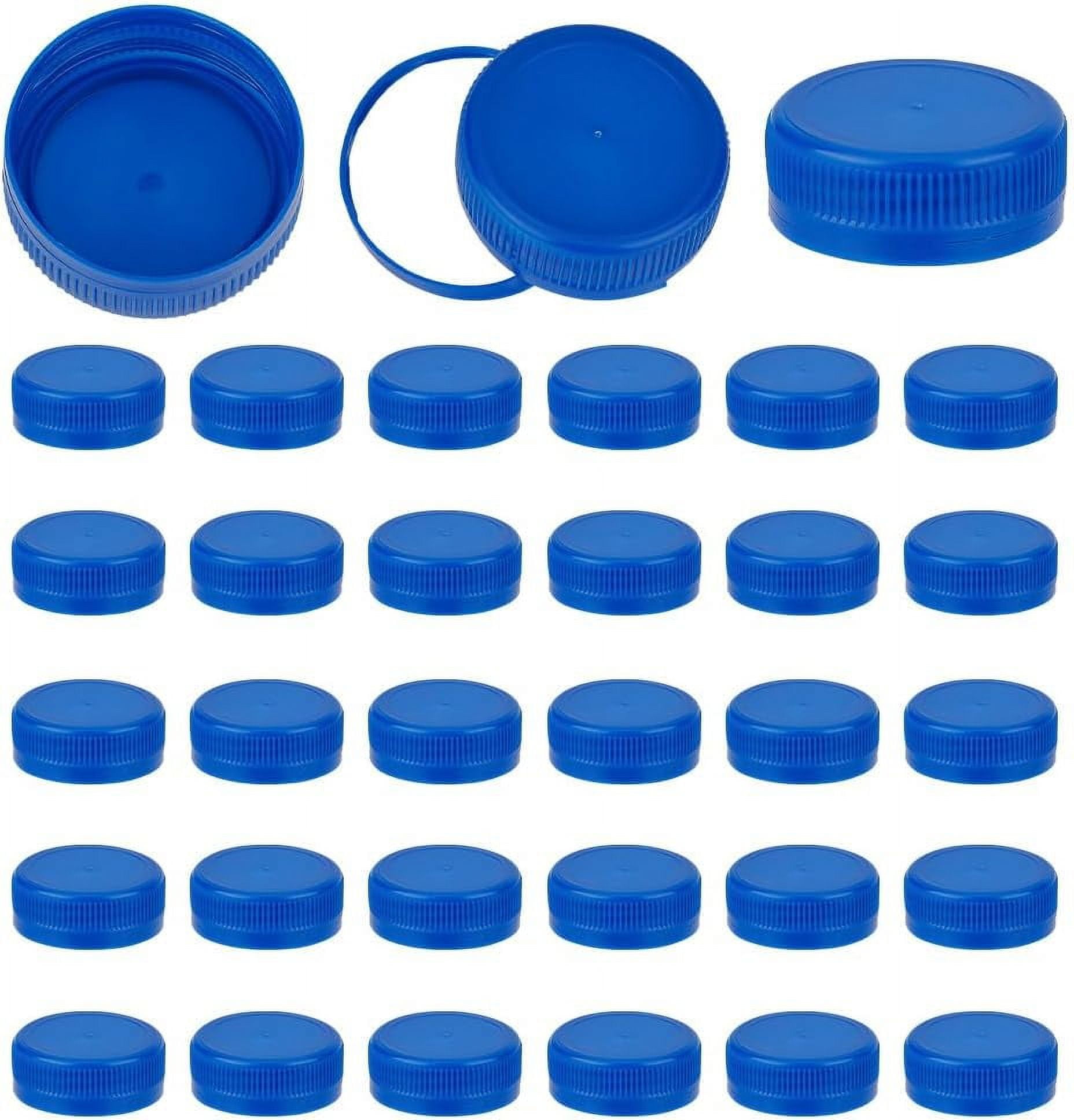 50Pcs Plastic Bottle Caps Blue Screw-On Caps 37.5mm Inner Diameter ...