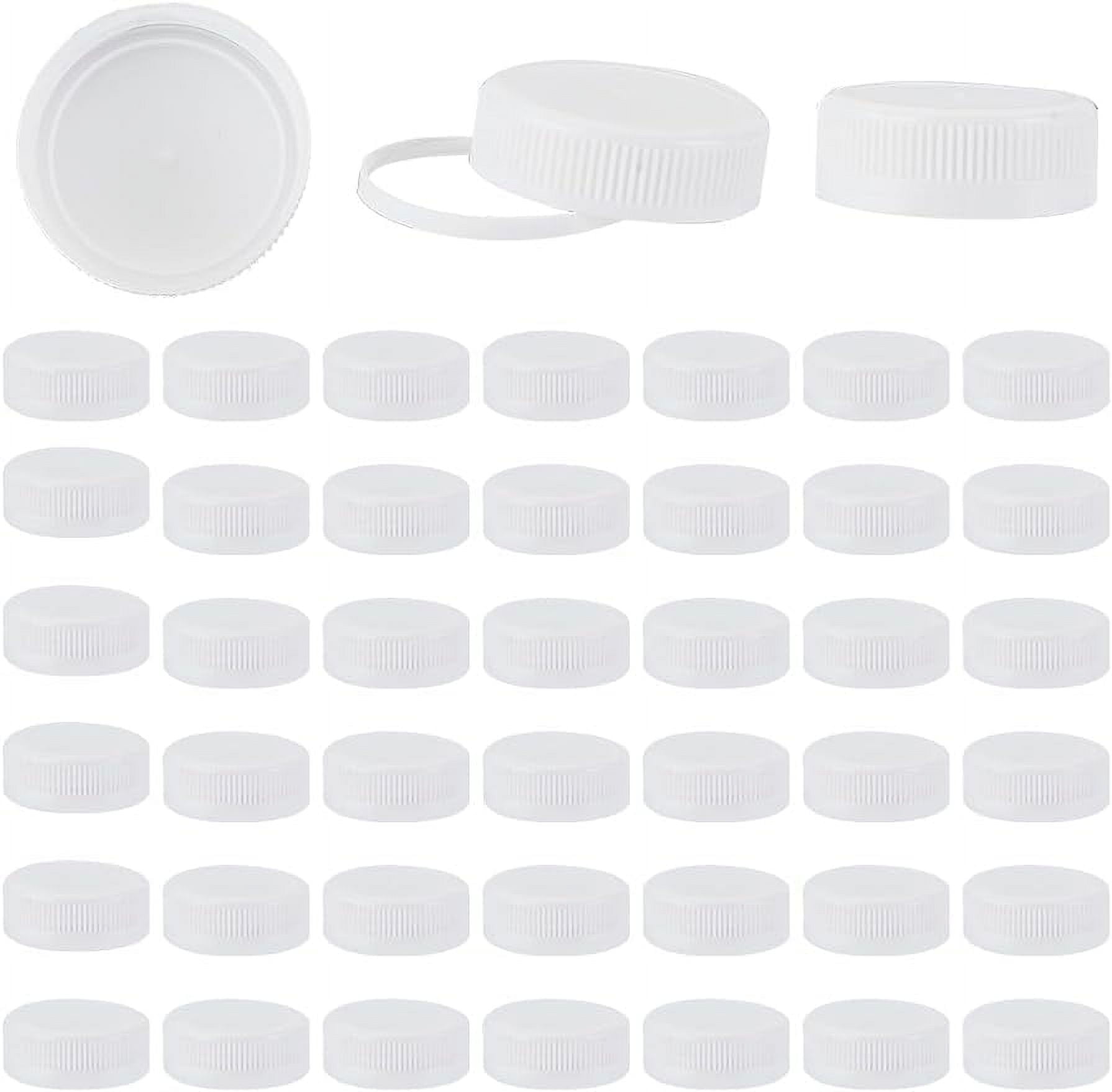 50Pcs Plastic Bottle Caps White Screw-On Caps 38mm Inner Diameter ...