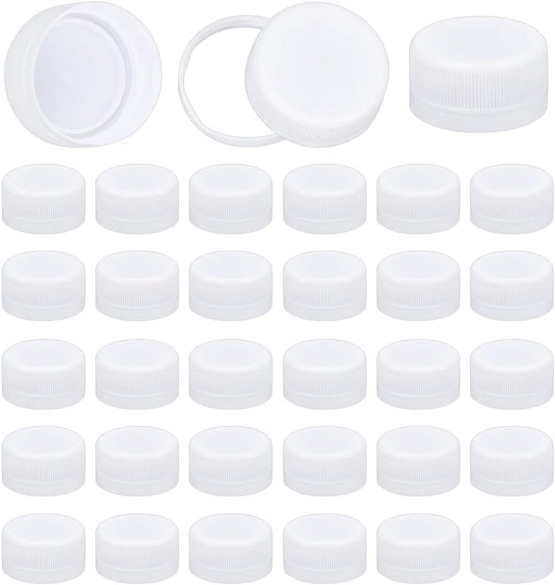 50Pcs Plastic Bottle Caps White Screw-On Caps 26mm Inner Diameter ...