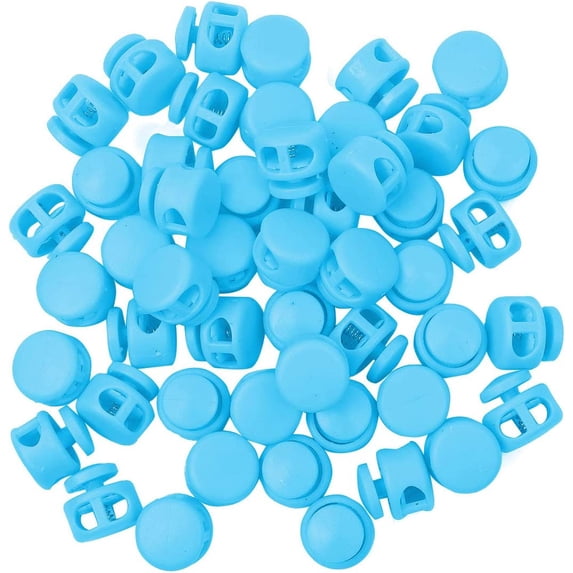 50Pcs Plastic Cord Locks Double Hole Spring Cord Locks End Toggle ...