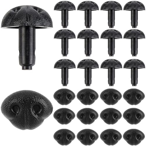 50Pcs Plastic Dog Nose 15mm Black Safety Doll Noses Craft Sew Teddy ...